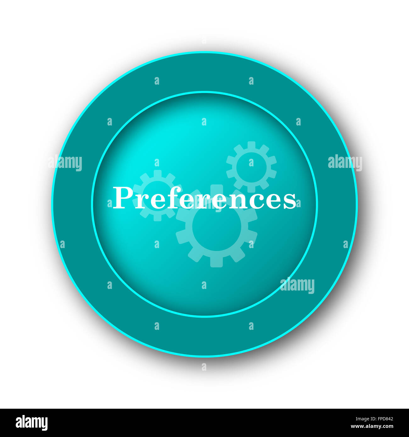 Preferences icon. Internet button on white background Stock Photo - Alamy