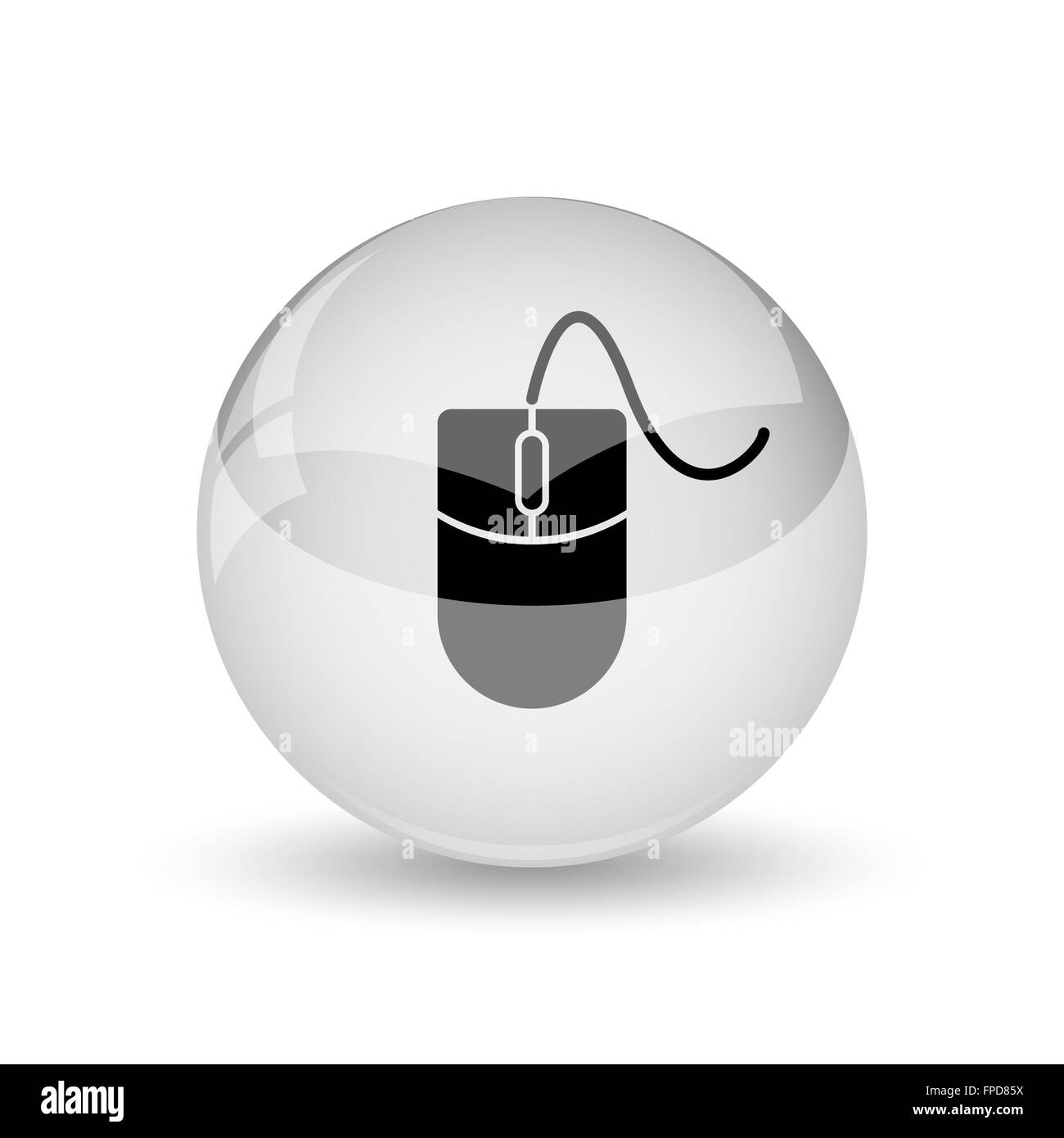 Mouse icon. Internet button on white background Stock Photo - Alamy