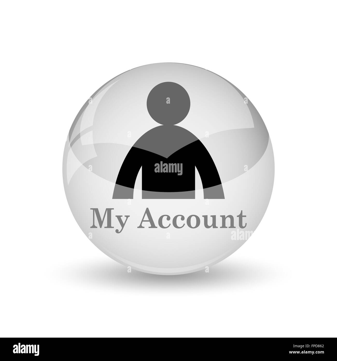 My account icon. Internet button on white background Stock Photo - Alamy