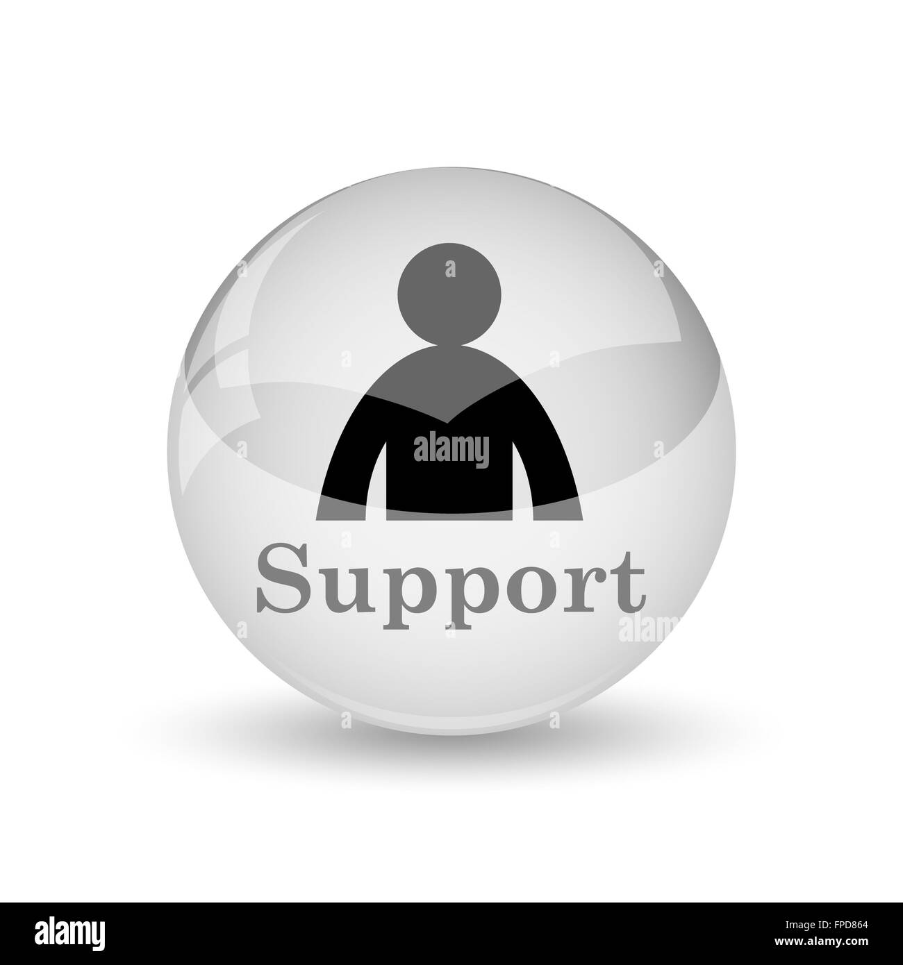 Support icon. Internet button on white background Stock Photo - Alamy