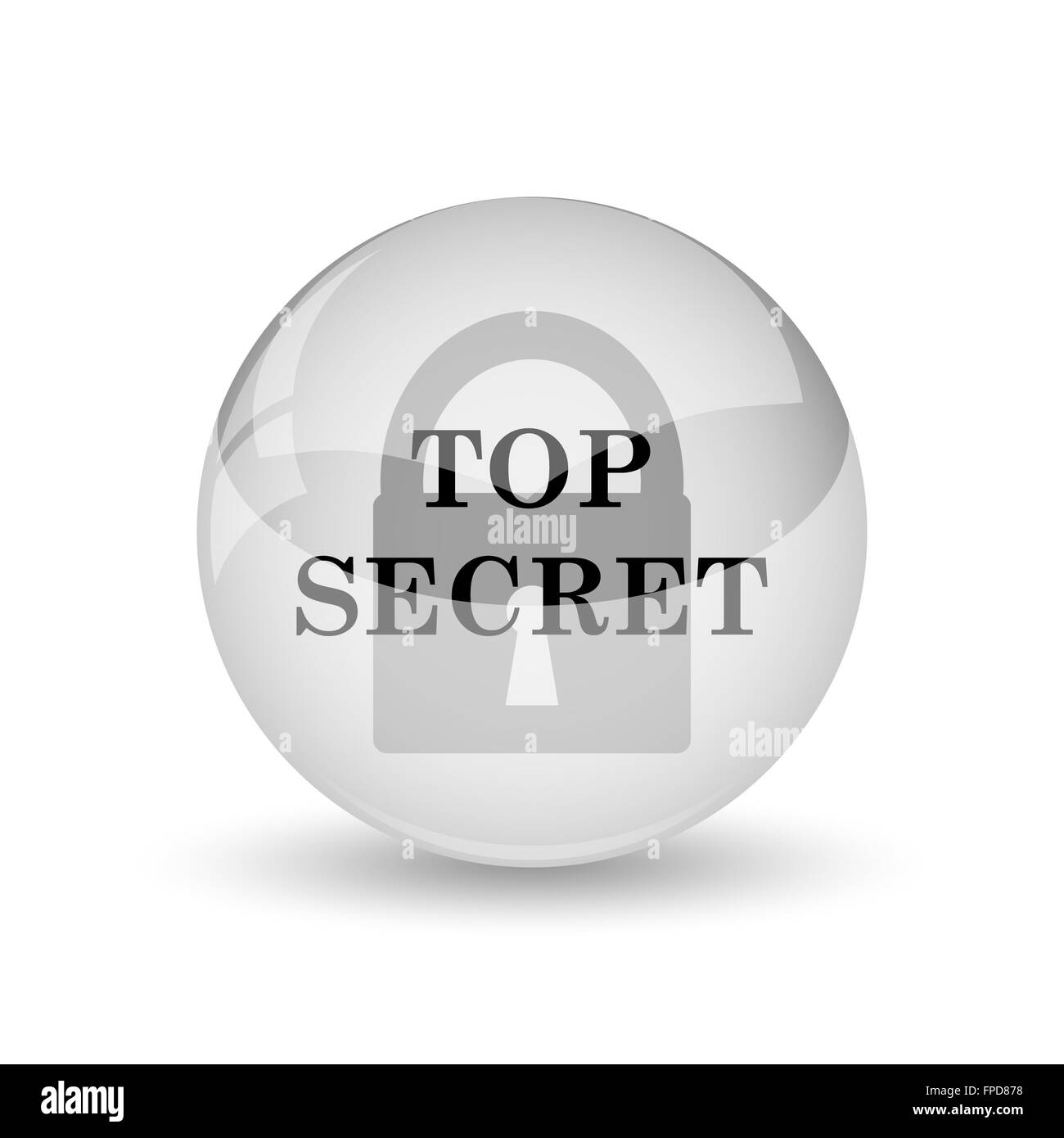 Top secret icon. Internet button on white background Stock Photo - Alamy