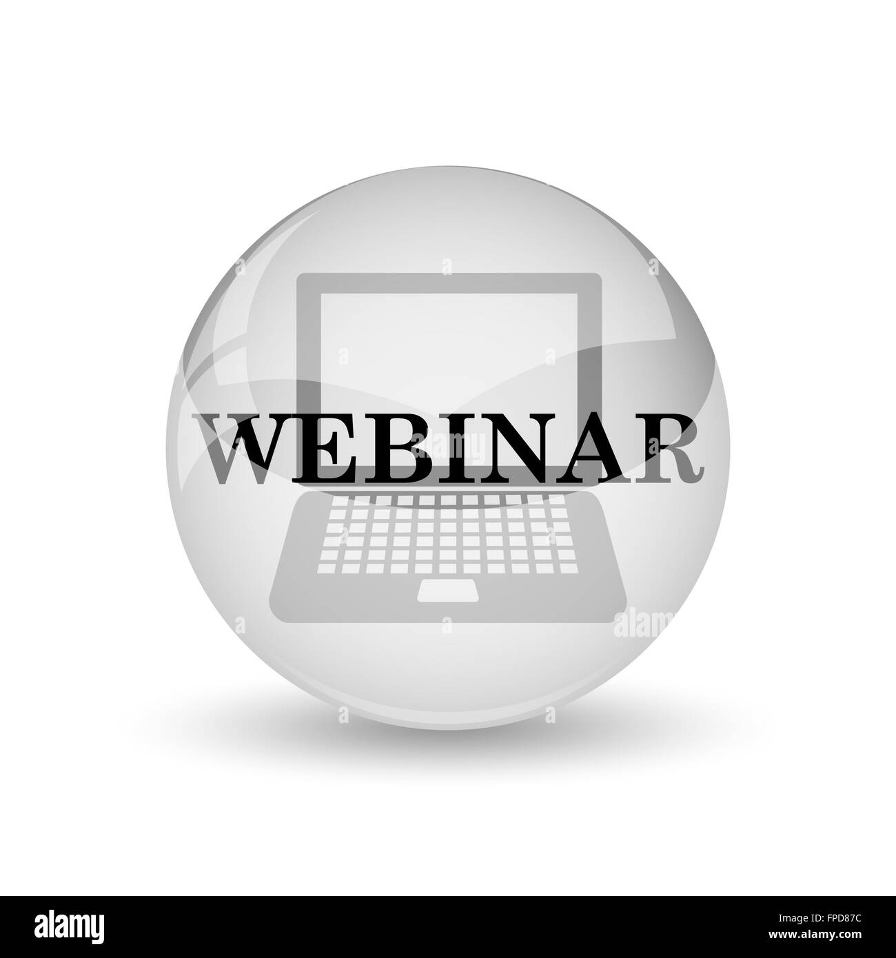 Webinar icon. Internet button on white background Stock Photo - Alamy