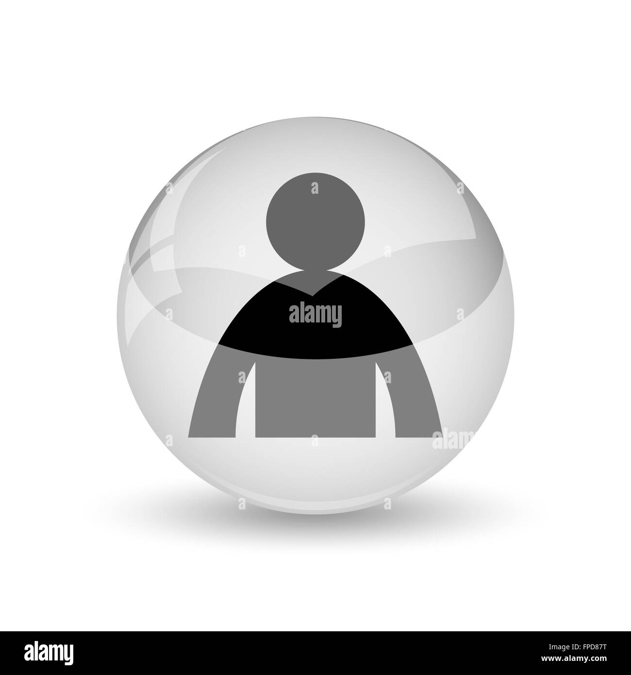 User profile icon. Internet button on white background Stock Photo - Alamy
