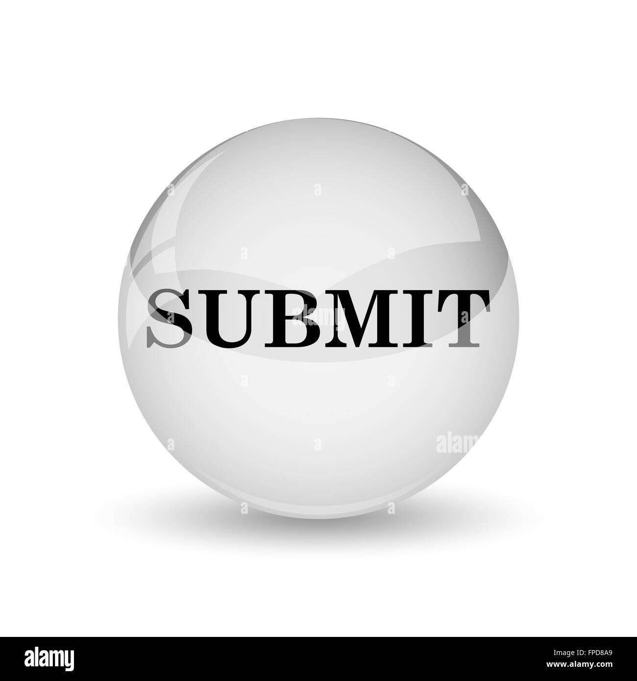 Submit icon. Internet button on white background Stock Photo - Alamy