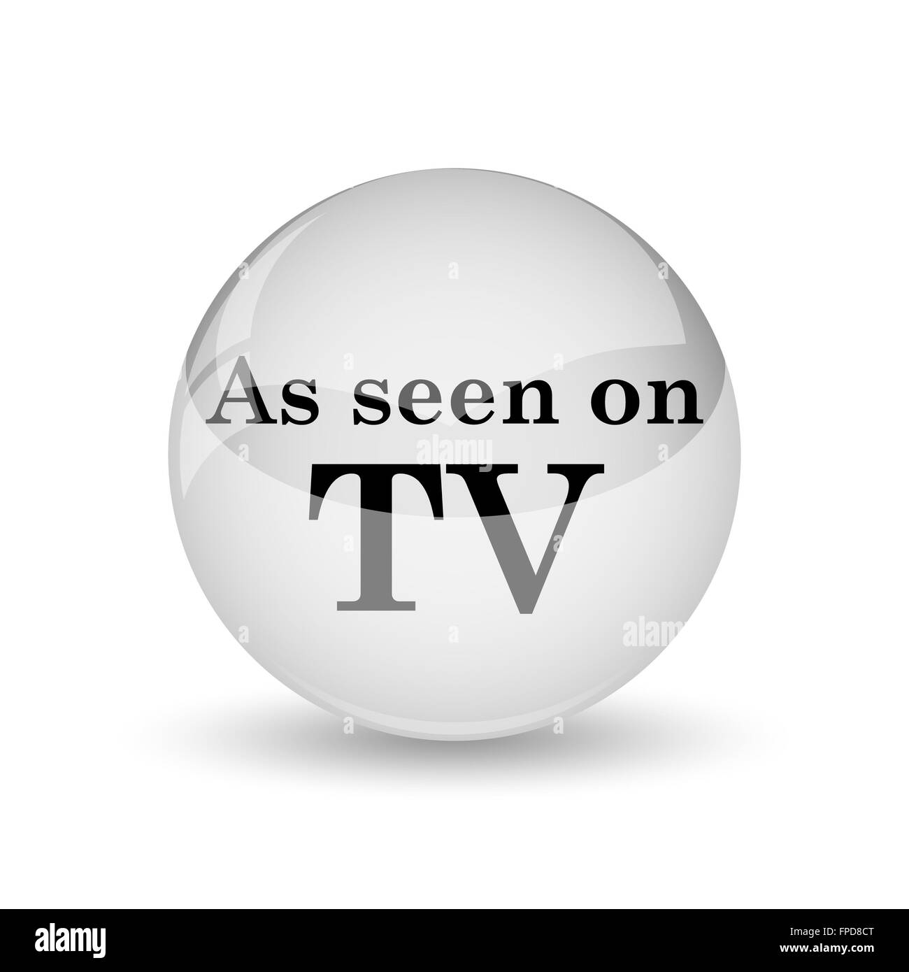 As seen on TV icon. Internet button on white background Stock Photo - Alamy