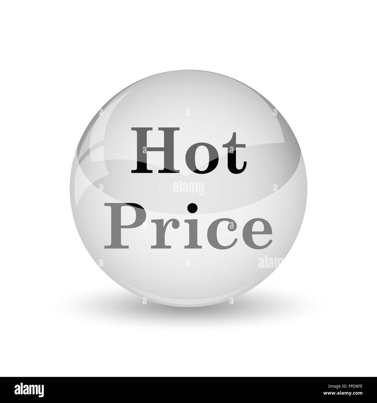 Hot price icon. Internet button on white background Stock Photo - Alamy