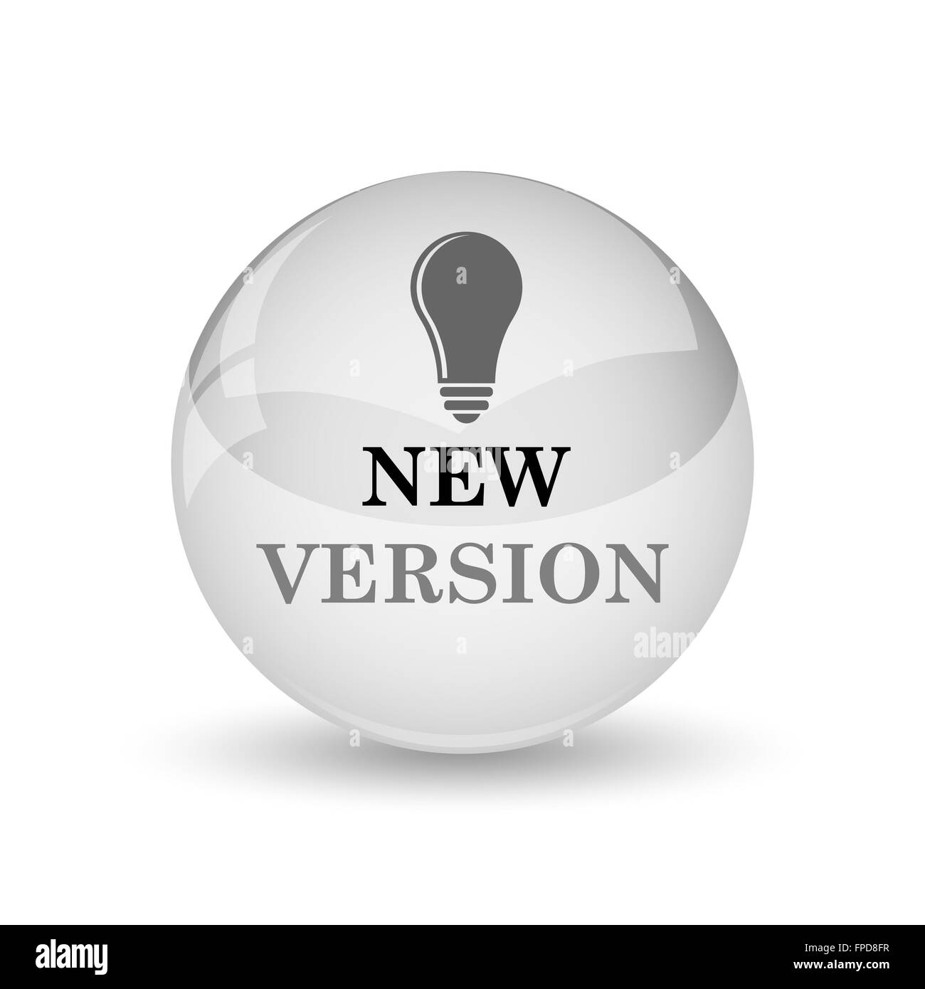 New version icon. Internet button on white background Stock Photo - Alamy