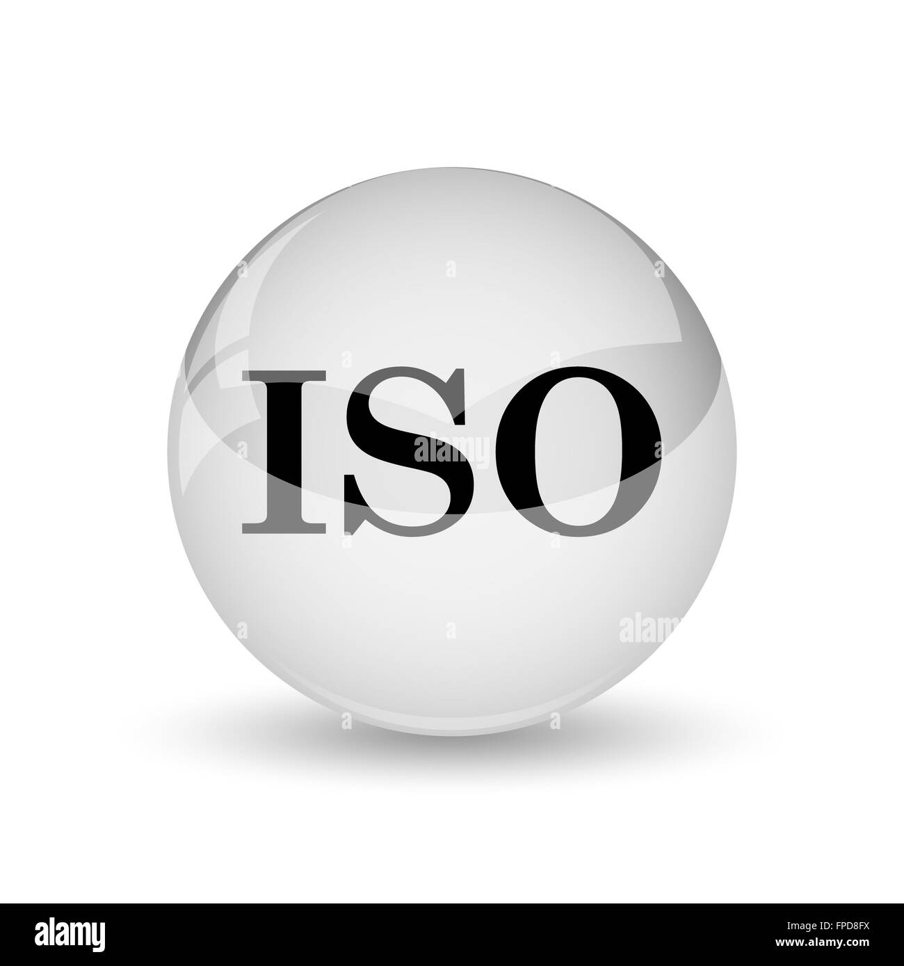 ISO icon. Internet button on white background Stock Photo - Alamy