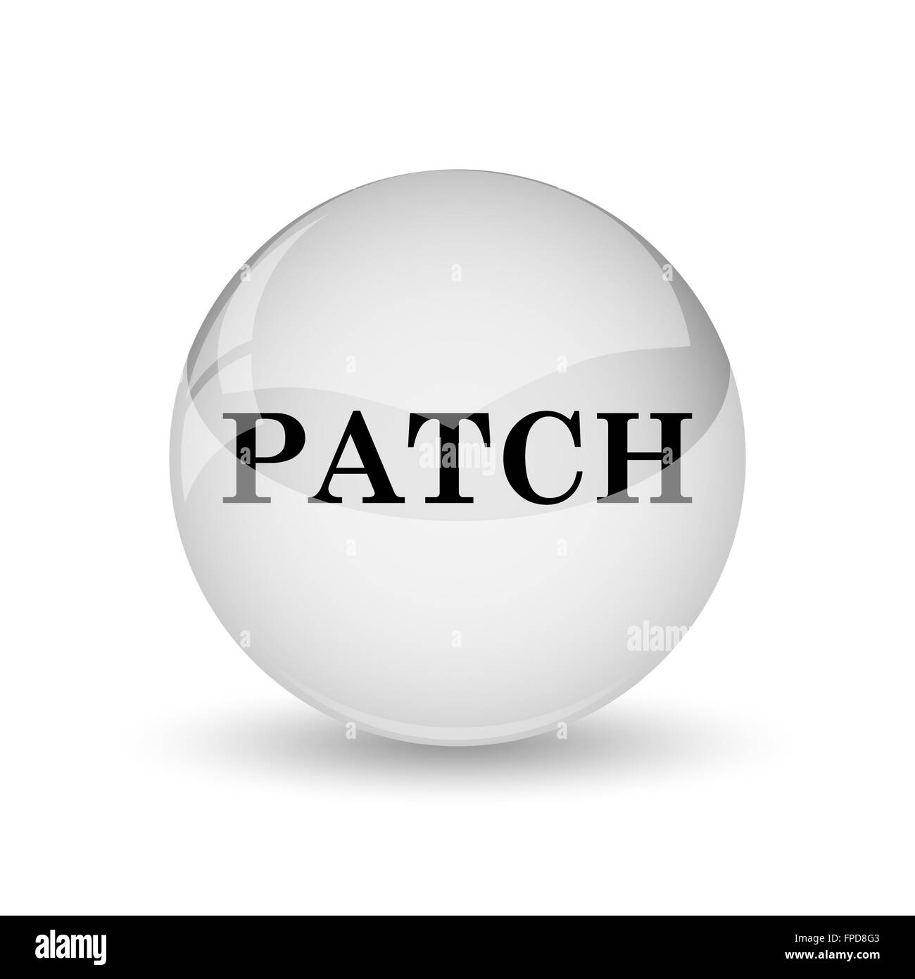 Patch icon. Internet button on white background Stock Photo - Alamy