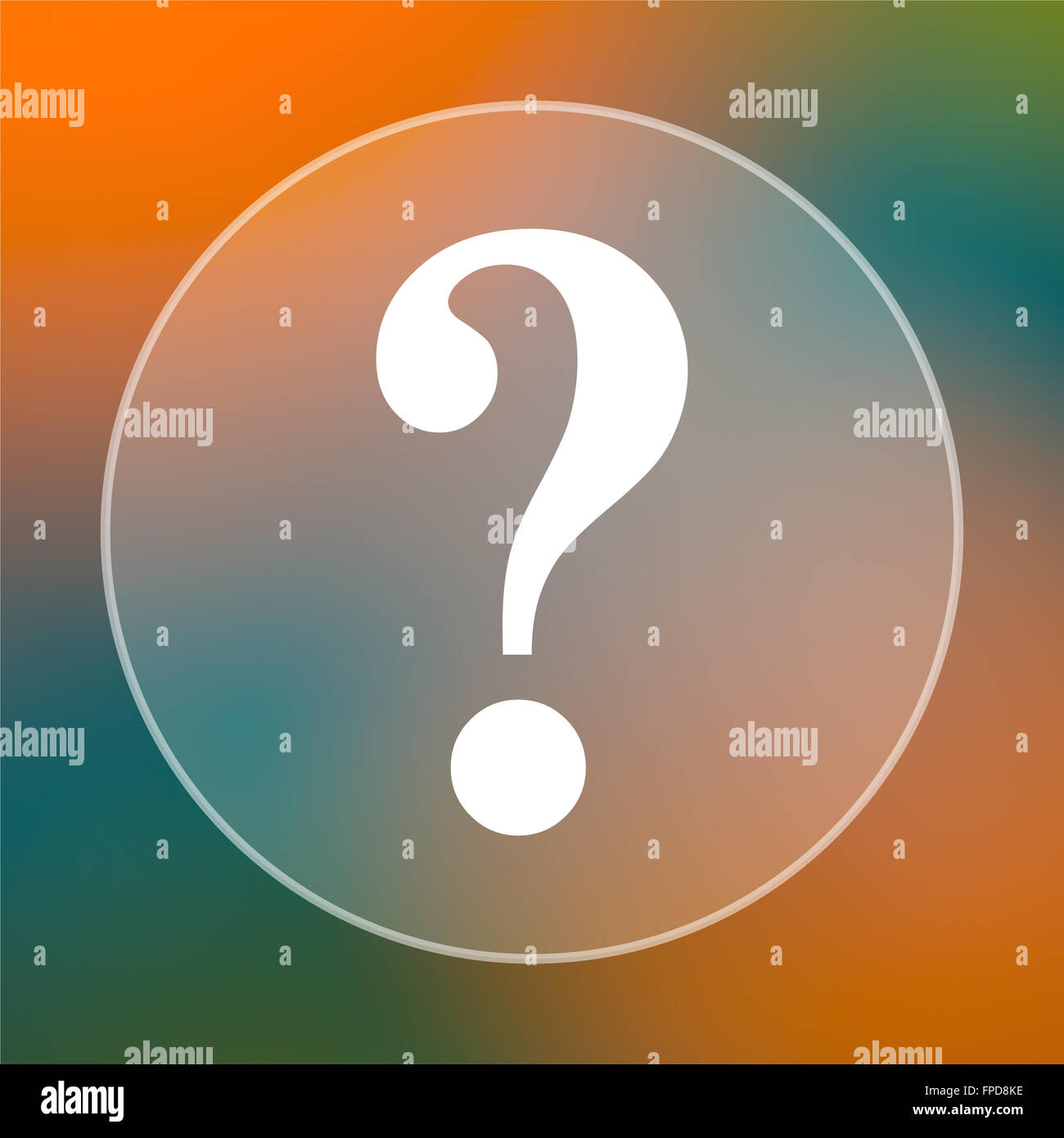 Question mark icon. Internet button on colored background Stock Photo ...