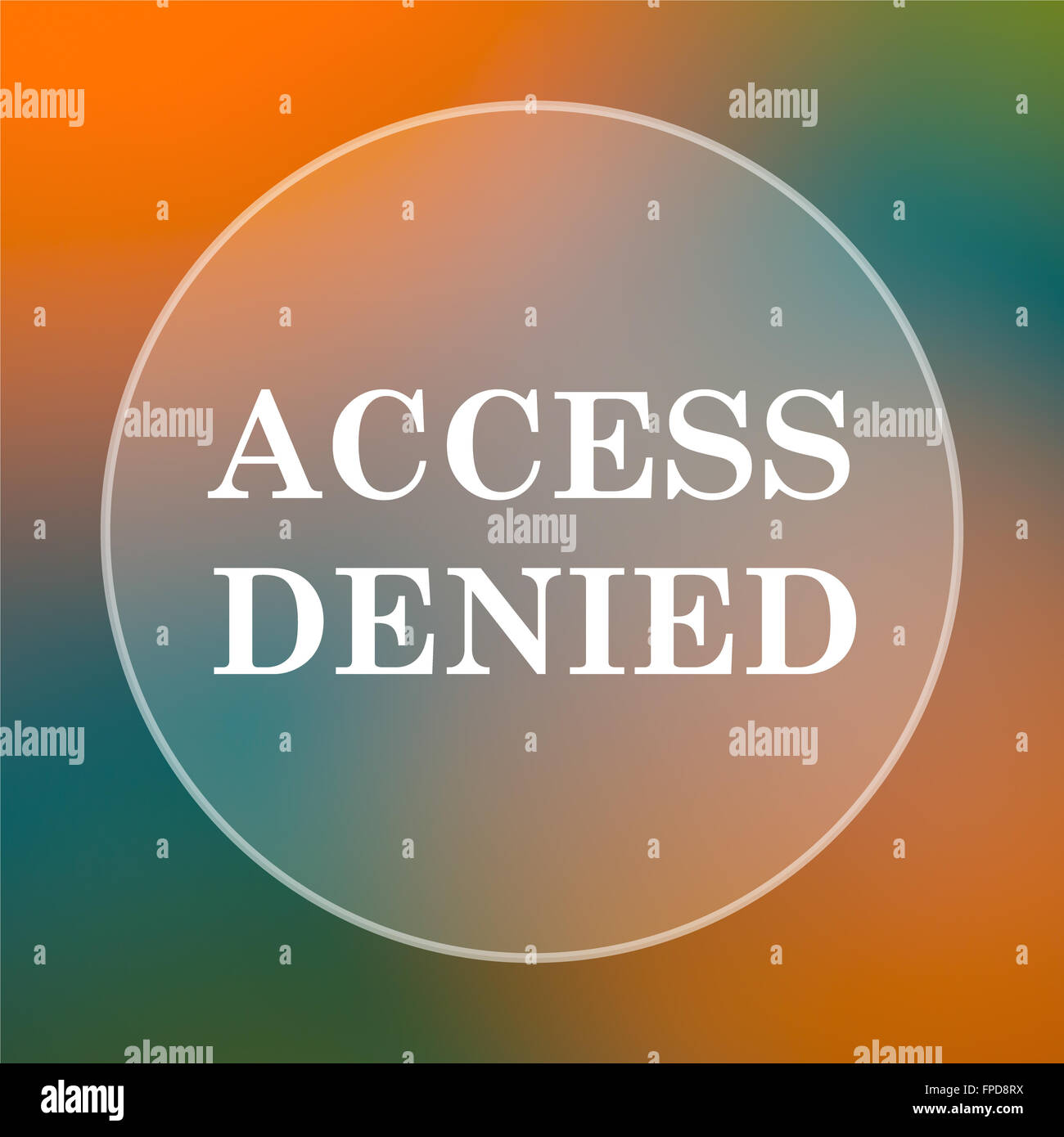 Access denied icon. Internet button on colored background Stock Photo ...
