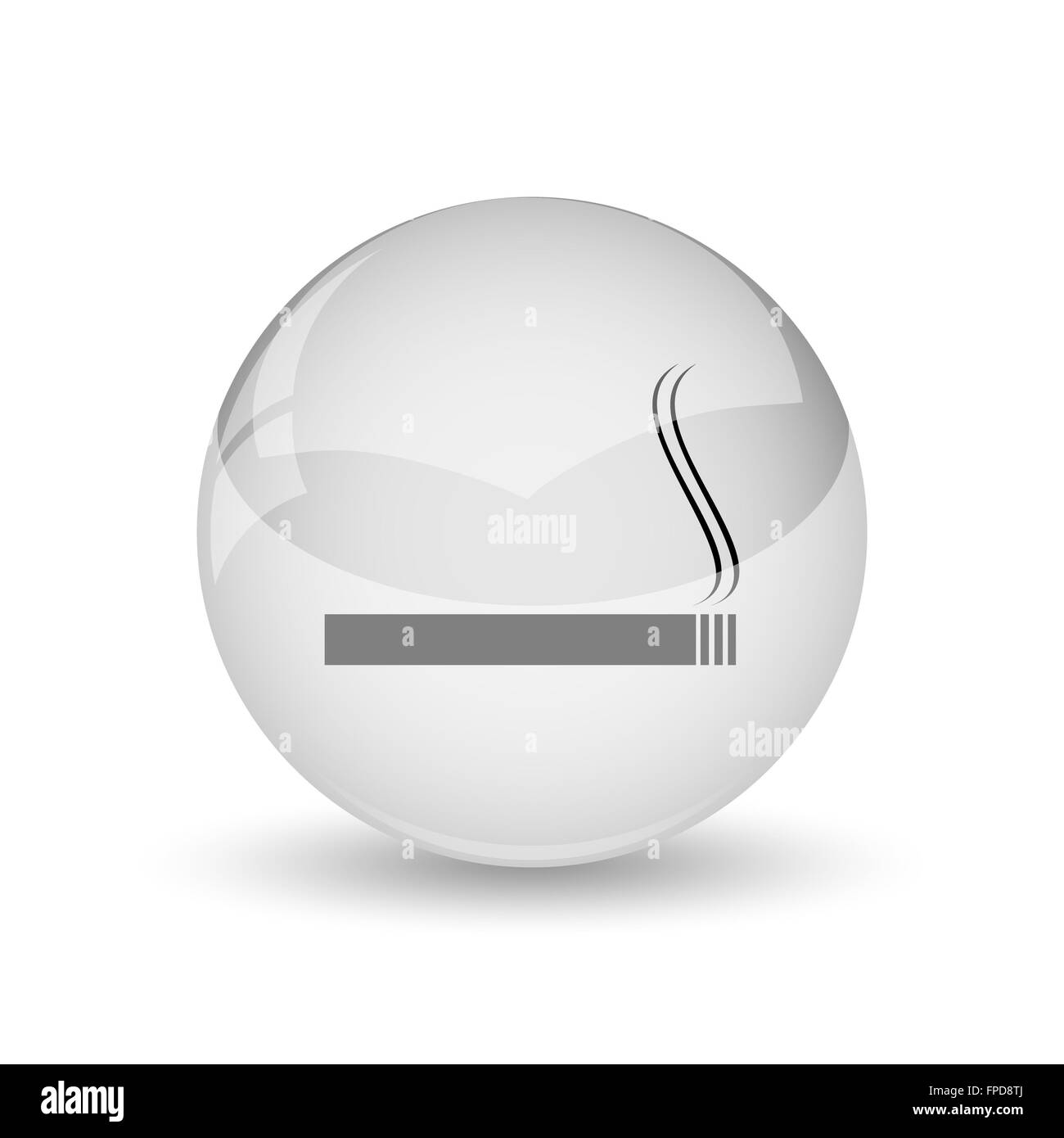 Cigarette icon. Internet button on white background Stock Photo - Alamy