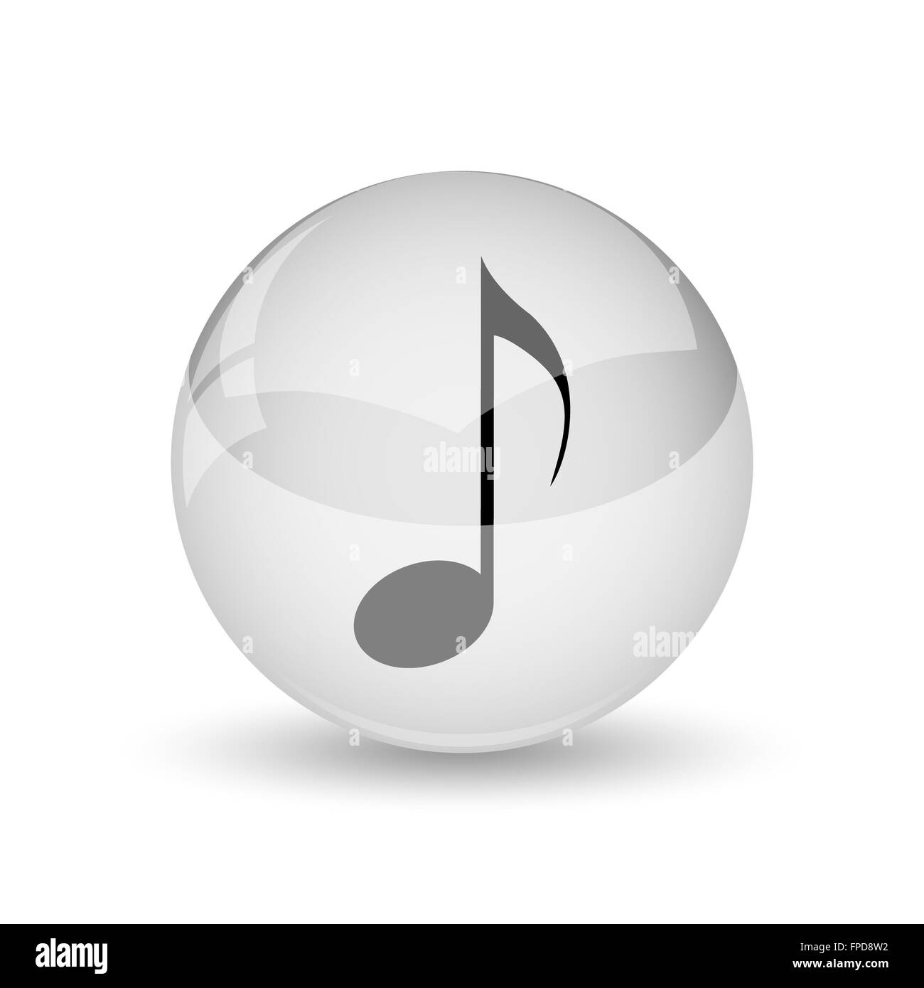 3d button musical sign icon Black and White Stock Photos & Images - Alamy