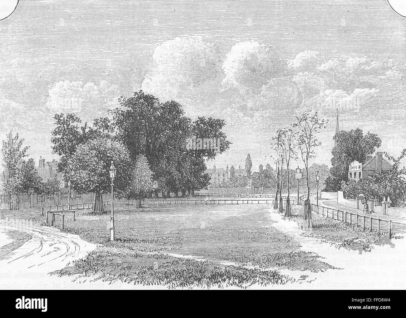 EALING: Ealing Green, antique print 1888 Stock Photo - Alamy