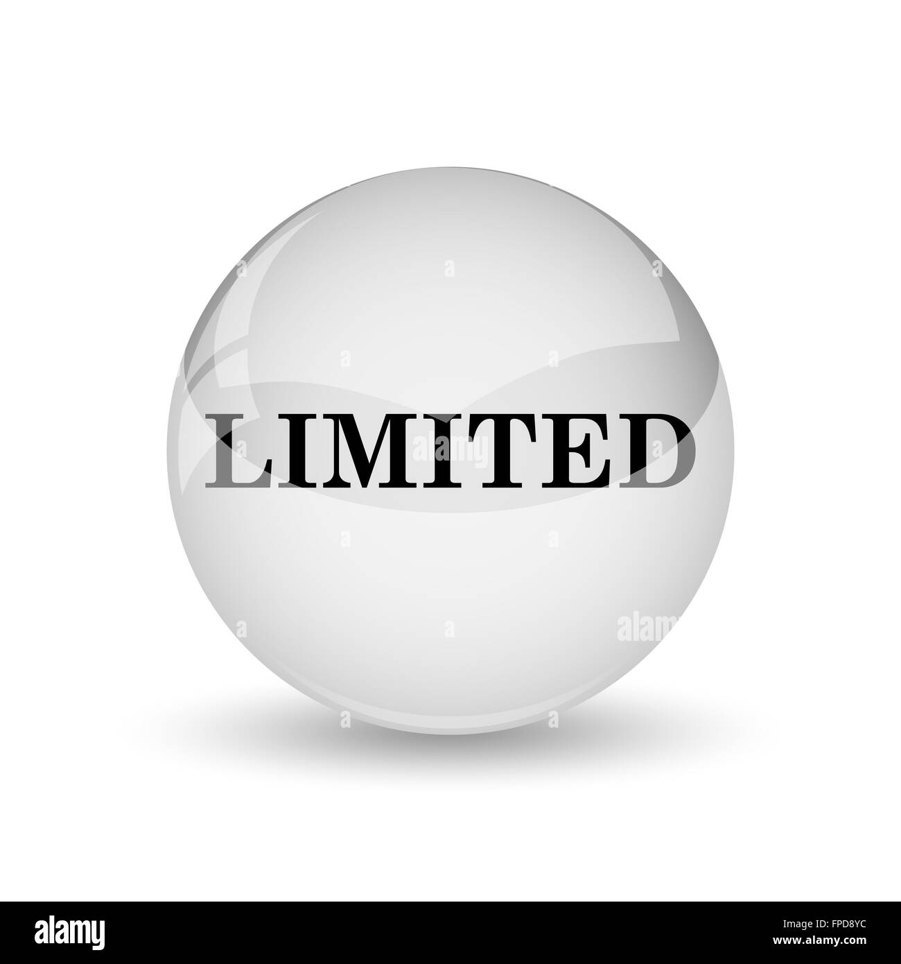 Limited icon. Internet button on white background Stock Photo - Alamy
