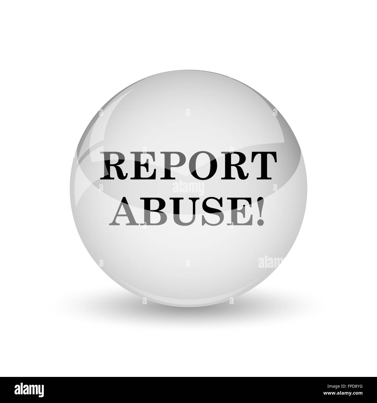 Report abuse icon. Internet button on white background Stock Photo - Alamy