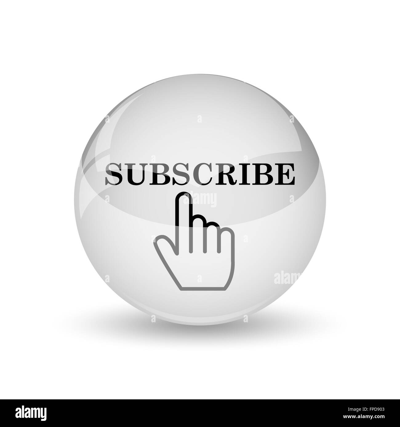 Subscribe icon. Internet button on white background Stock Photo - Alamy