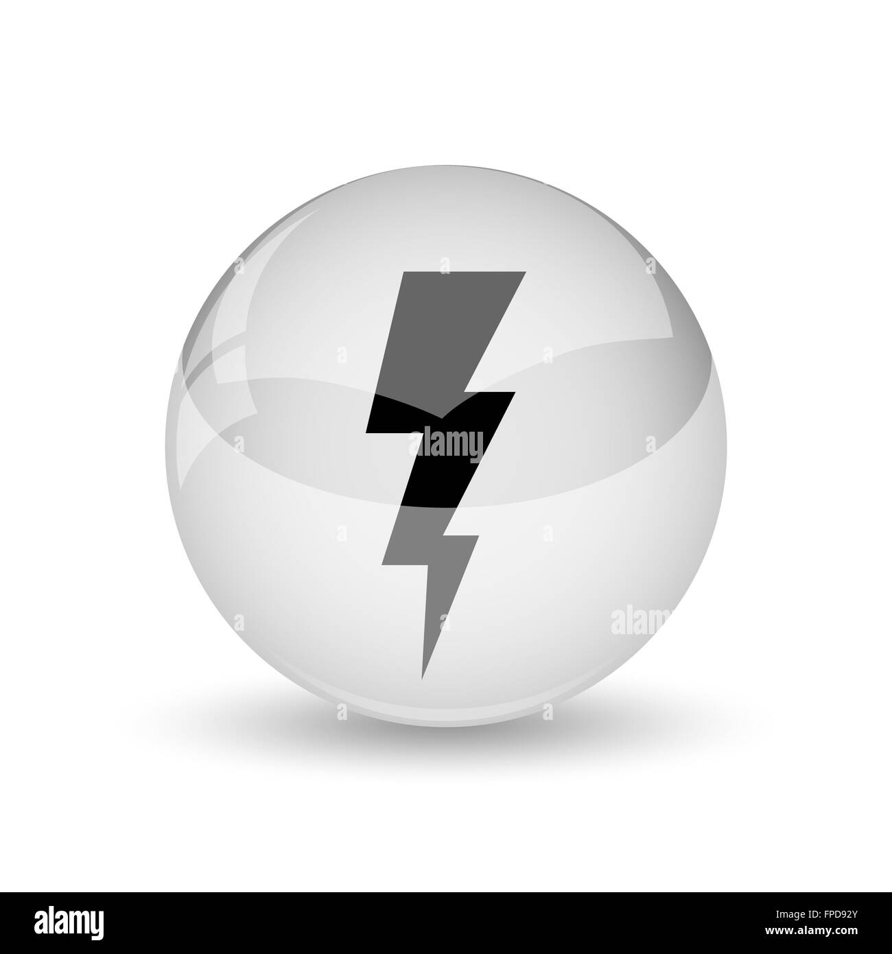 Lightning icon. Internet button on white background Stock Photo - Alamy