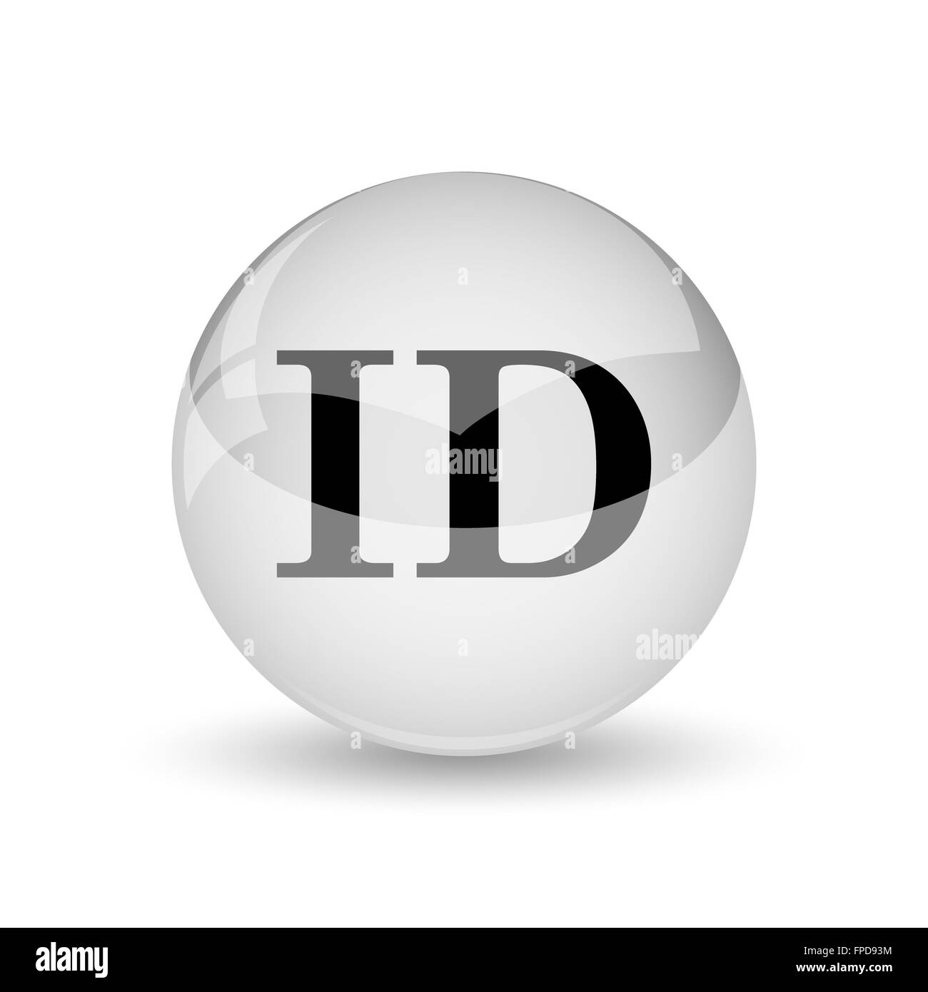 ID icon. Internet button on white background Stock Photo - Alamy