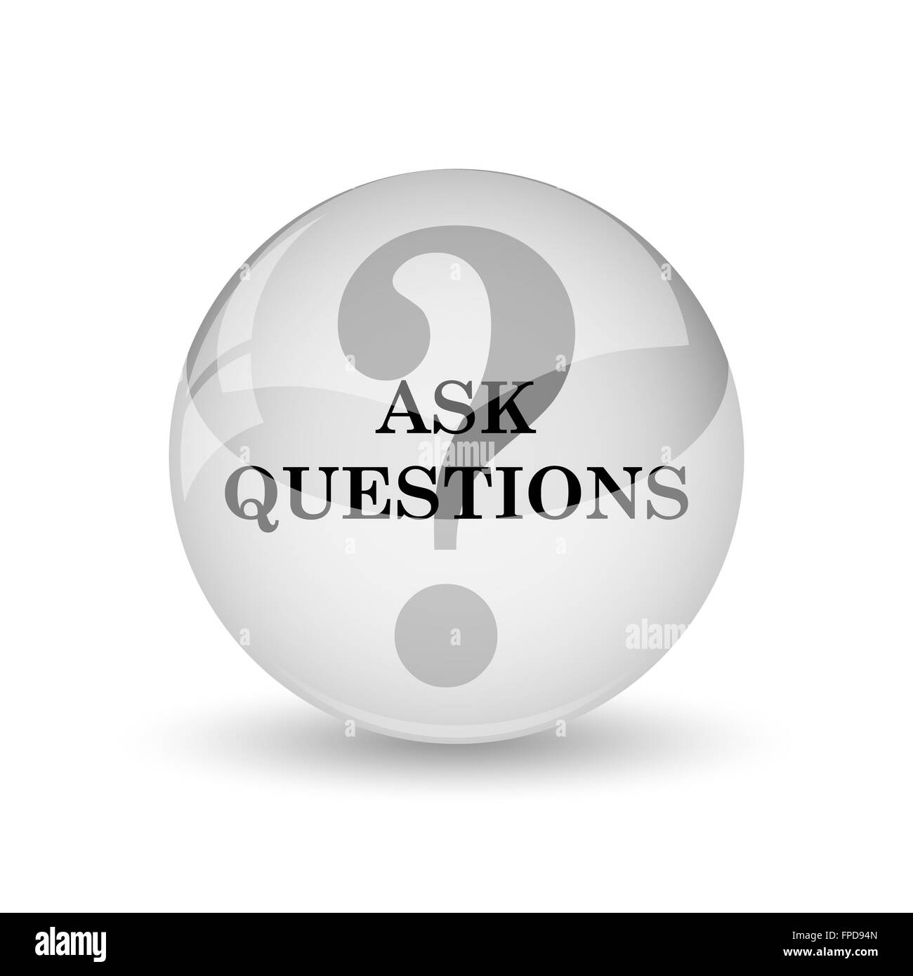 Online frequently asked questions Black and White Stock Photos & Images ...