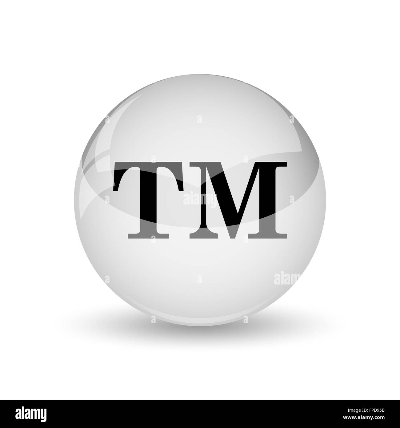 Trade mark icon. Internet button on white background Stock Photo - Alamy