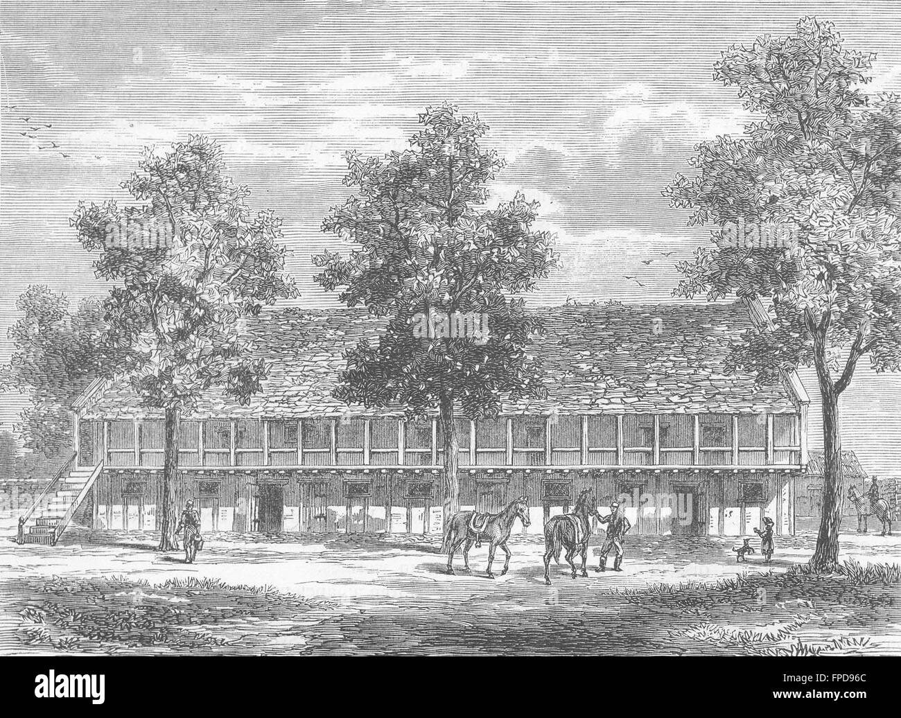 SYON HOUSE: The Old Stables at Syon House, antique print 1888 Stock ...