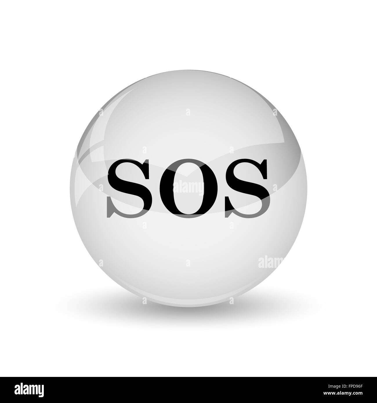 SOS icon. Internet button on white background Stock Photo - Alamy