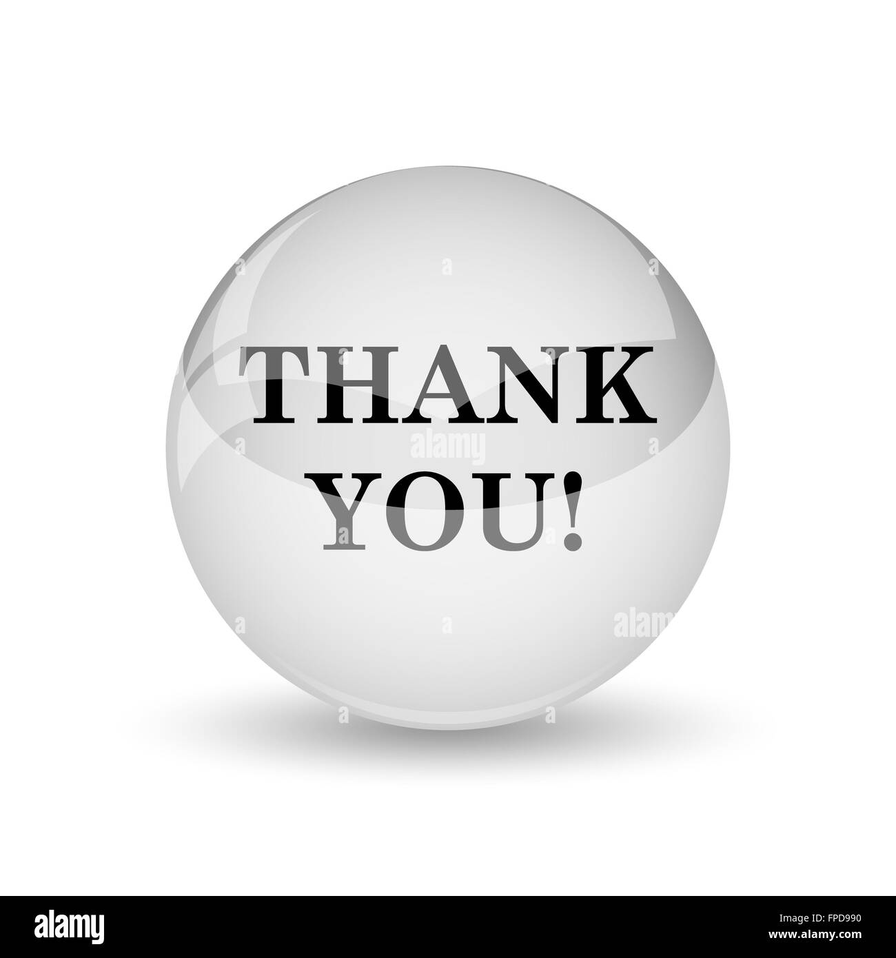 Thank you icon. Internet button on white background Stock Photo - Alamy