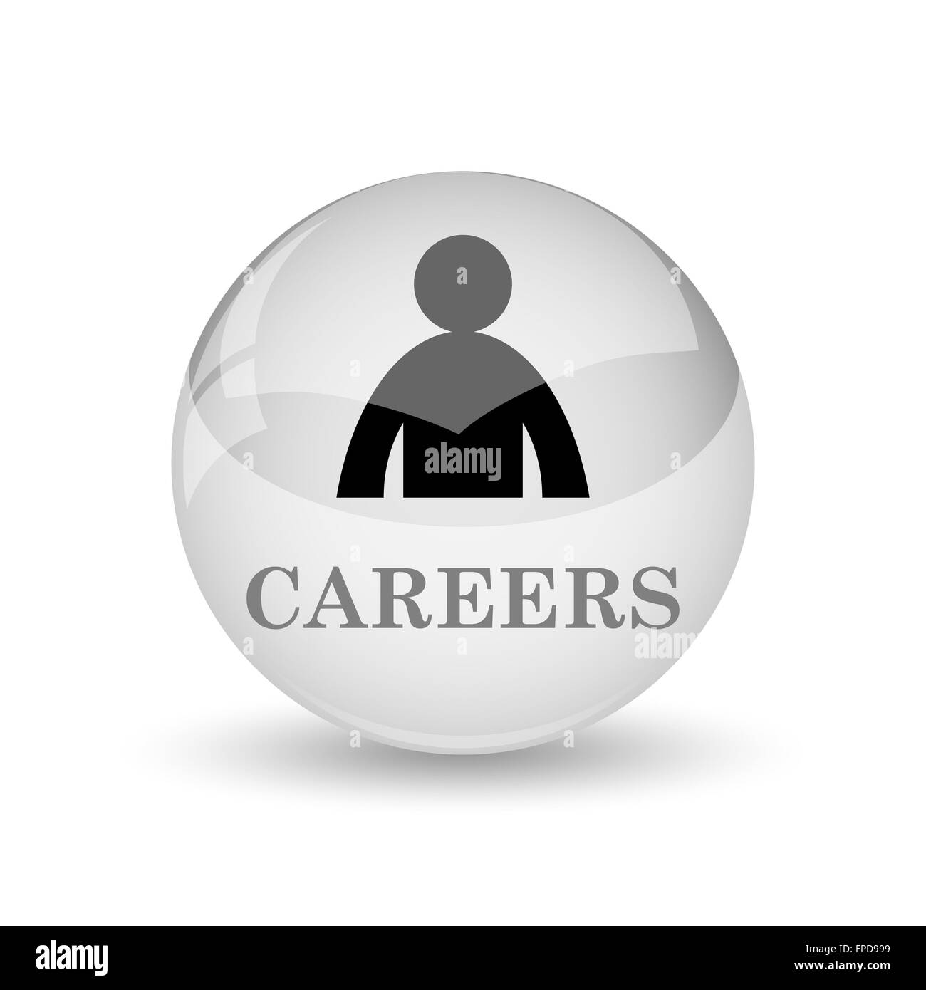 Careers icon. Internet button on white background Stock Photo - Alamy