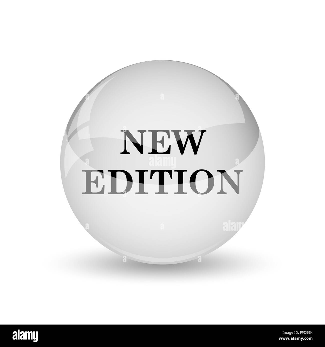 New edition icon. Internet button on white background Stock Photo - Alamy