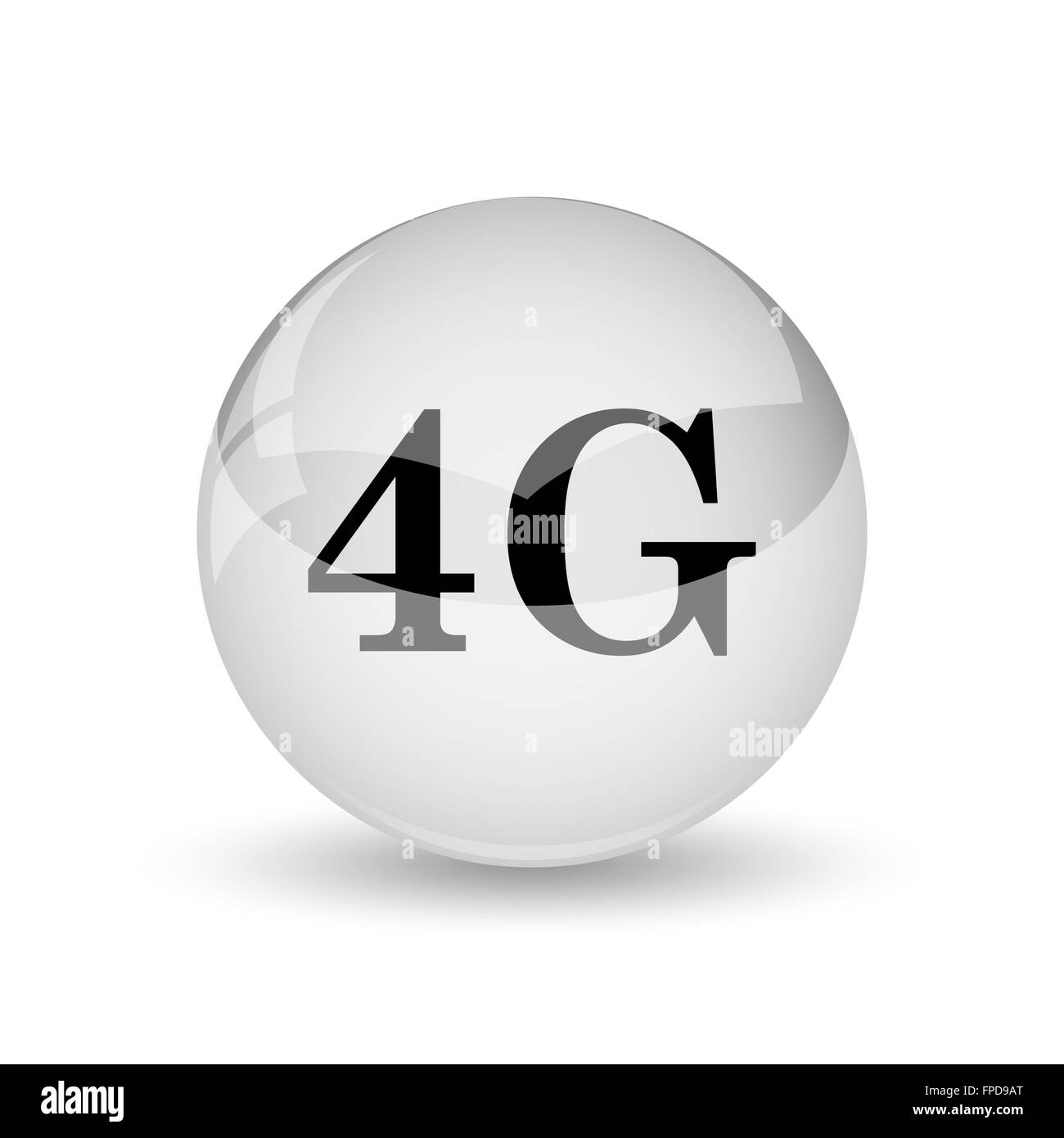 4G icon. Internet button on white background Stock Photo - Alamy