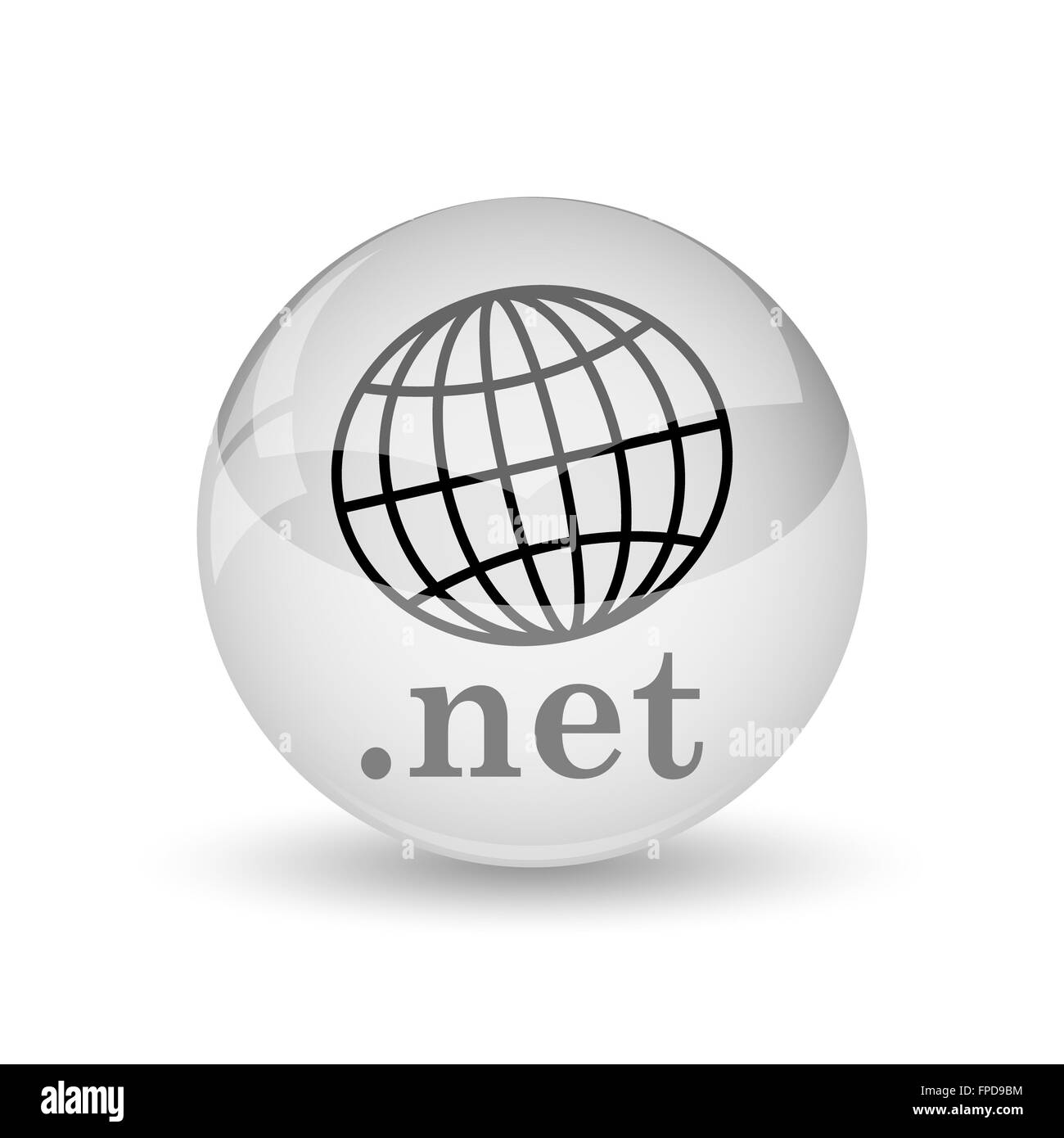 .net icon. Internet button on white background Stock Photo - Alamy