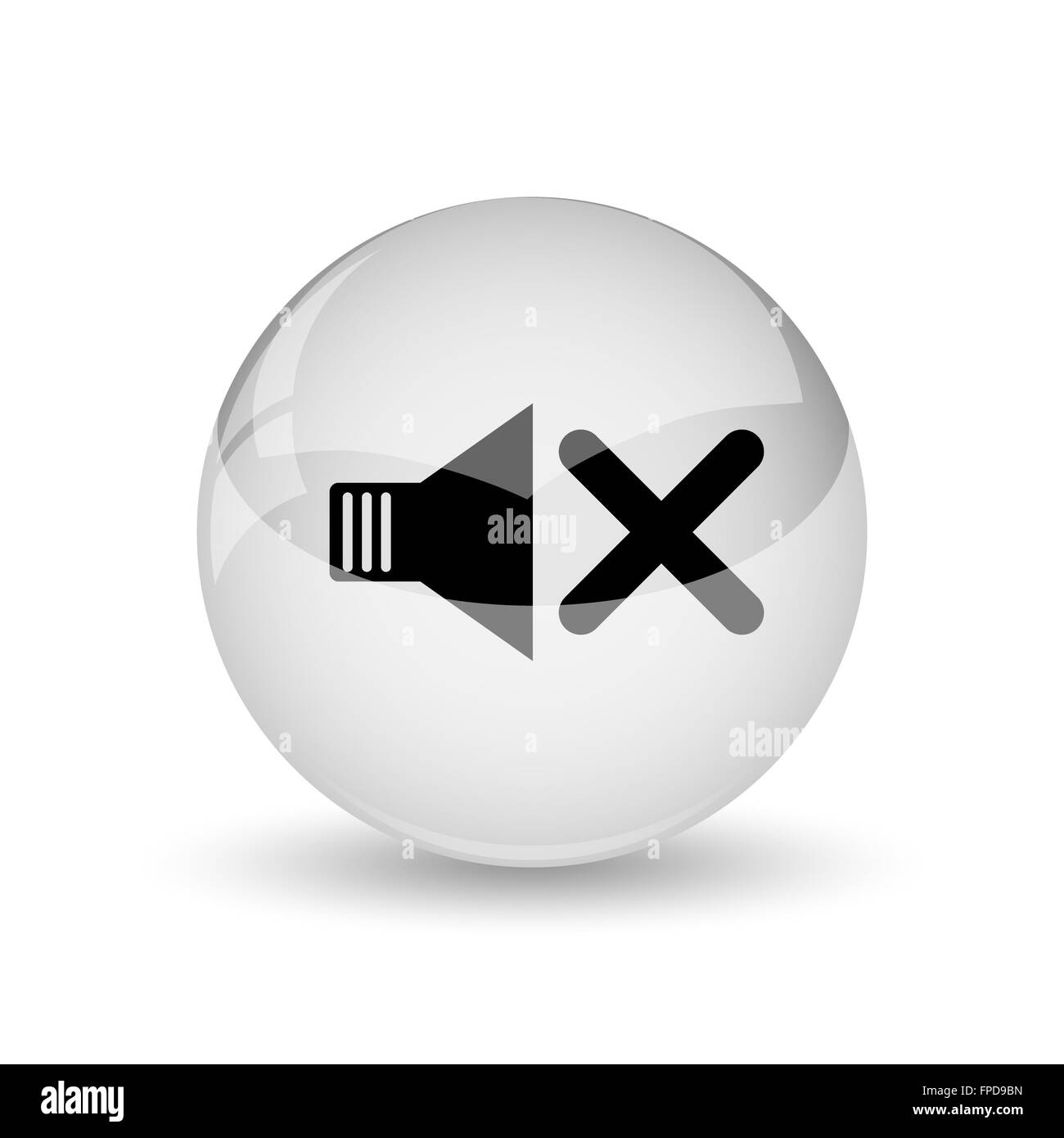 No sound icon. Internet button on white background Stock Photo - Alamy