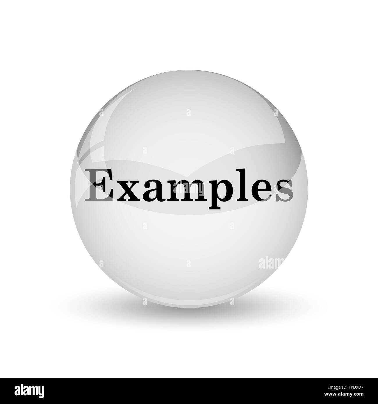 Examples icon. Internet button on white background Stock Photo - Alamy