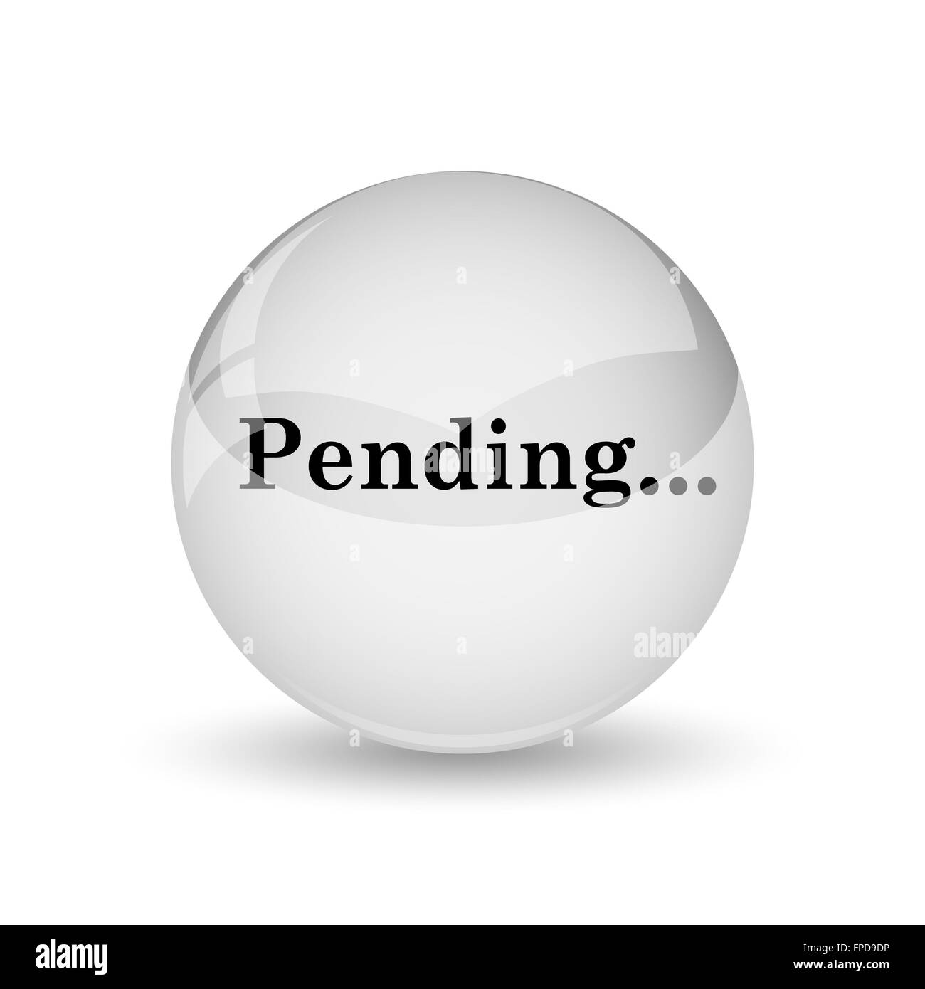 Pending icon. Internet button on white background Stock Photo - Alamy
