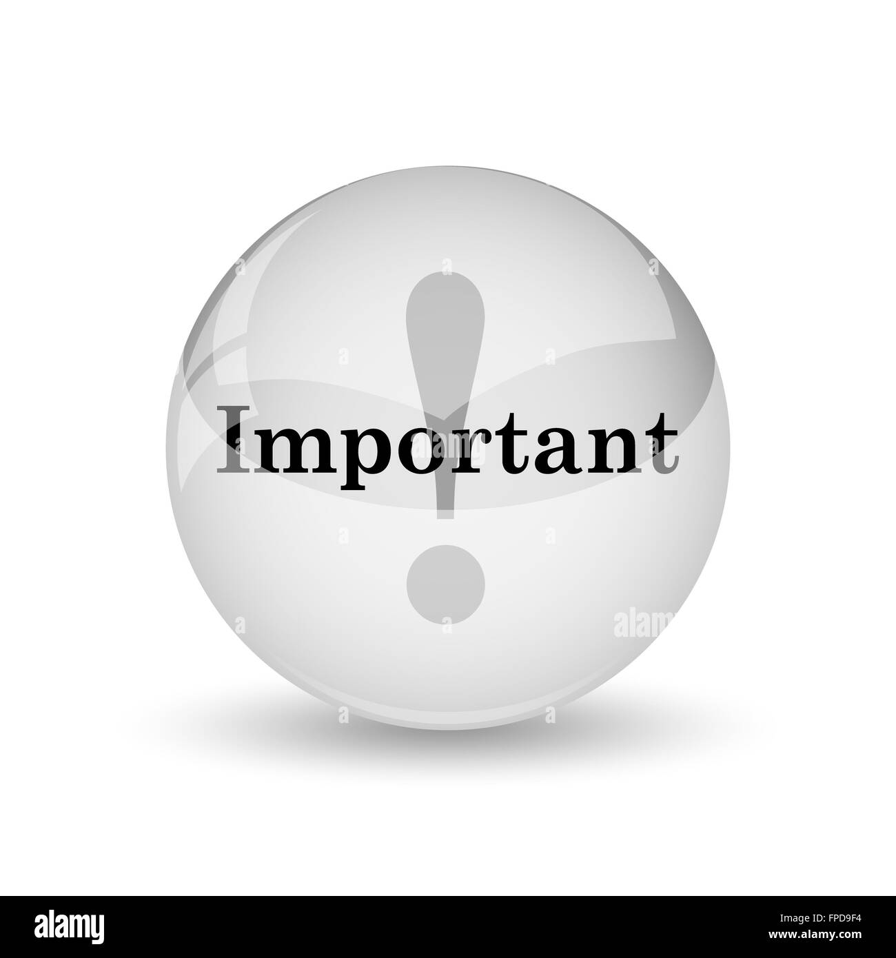 Important icon. Internet button on white background Stock Photo - Alamy