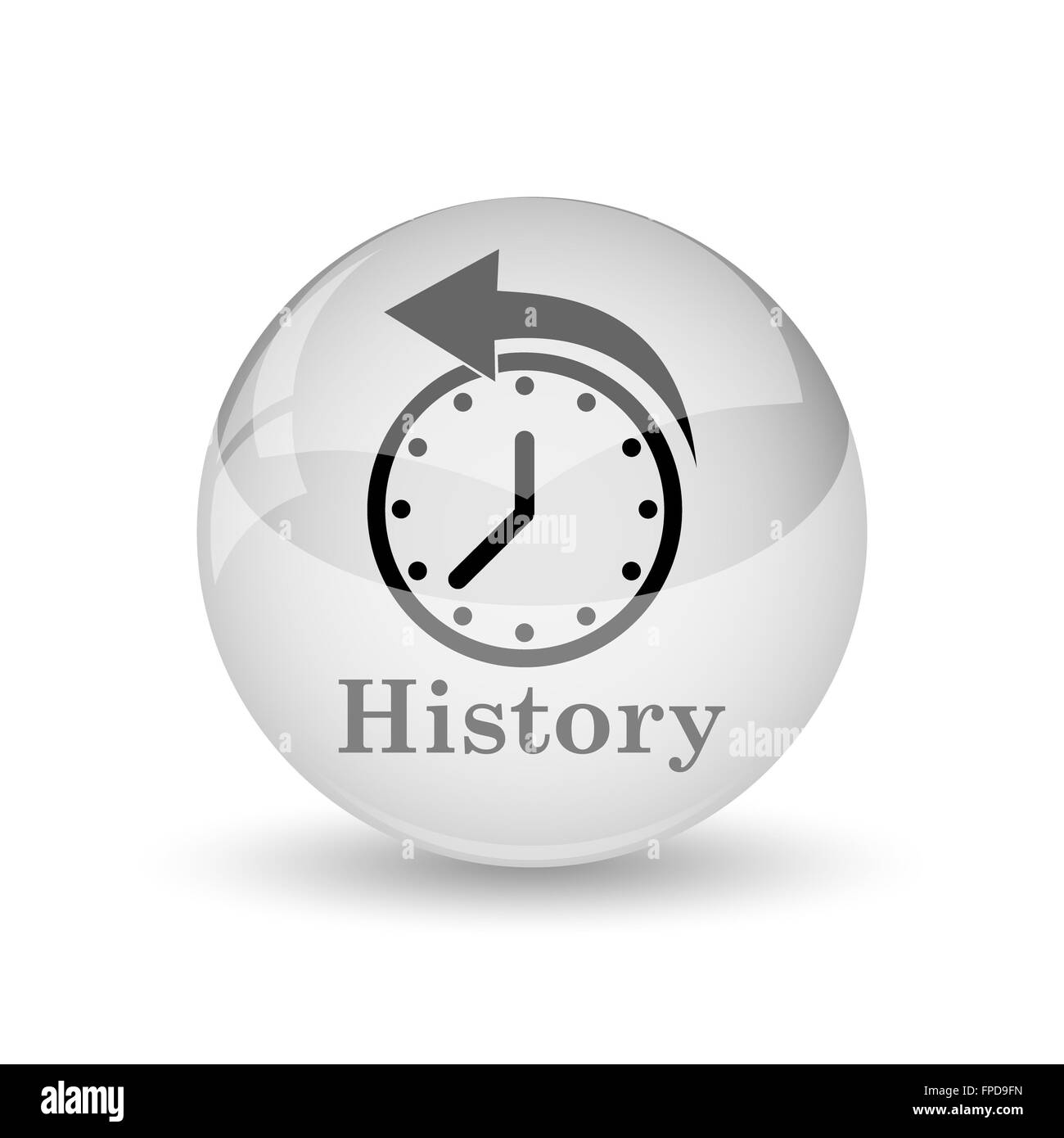 History icon. Internet button on white background Stock Photo - Alamy
