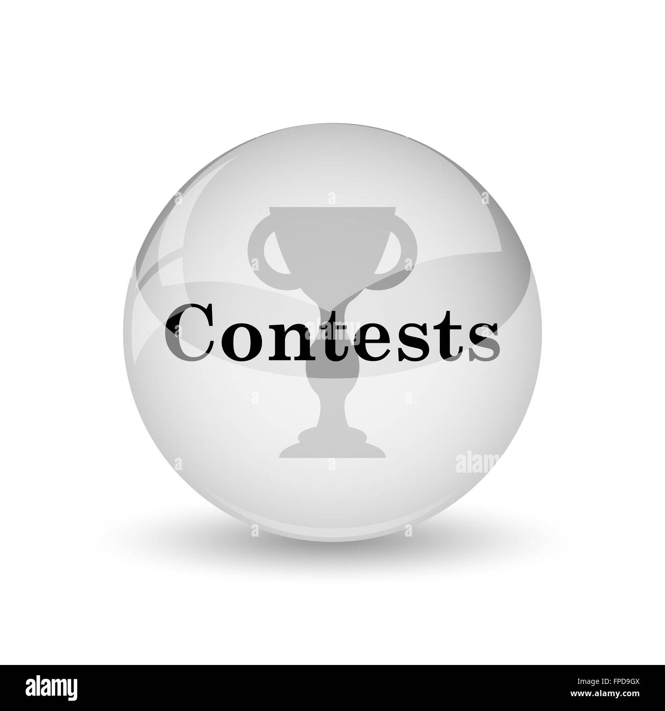 Contests icon. Internet button on white background Stock Photo - Alamy