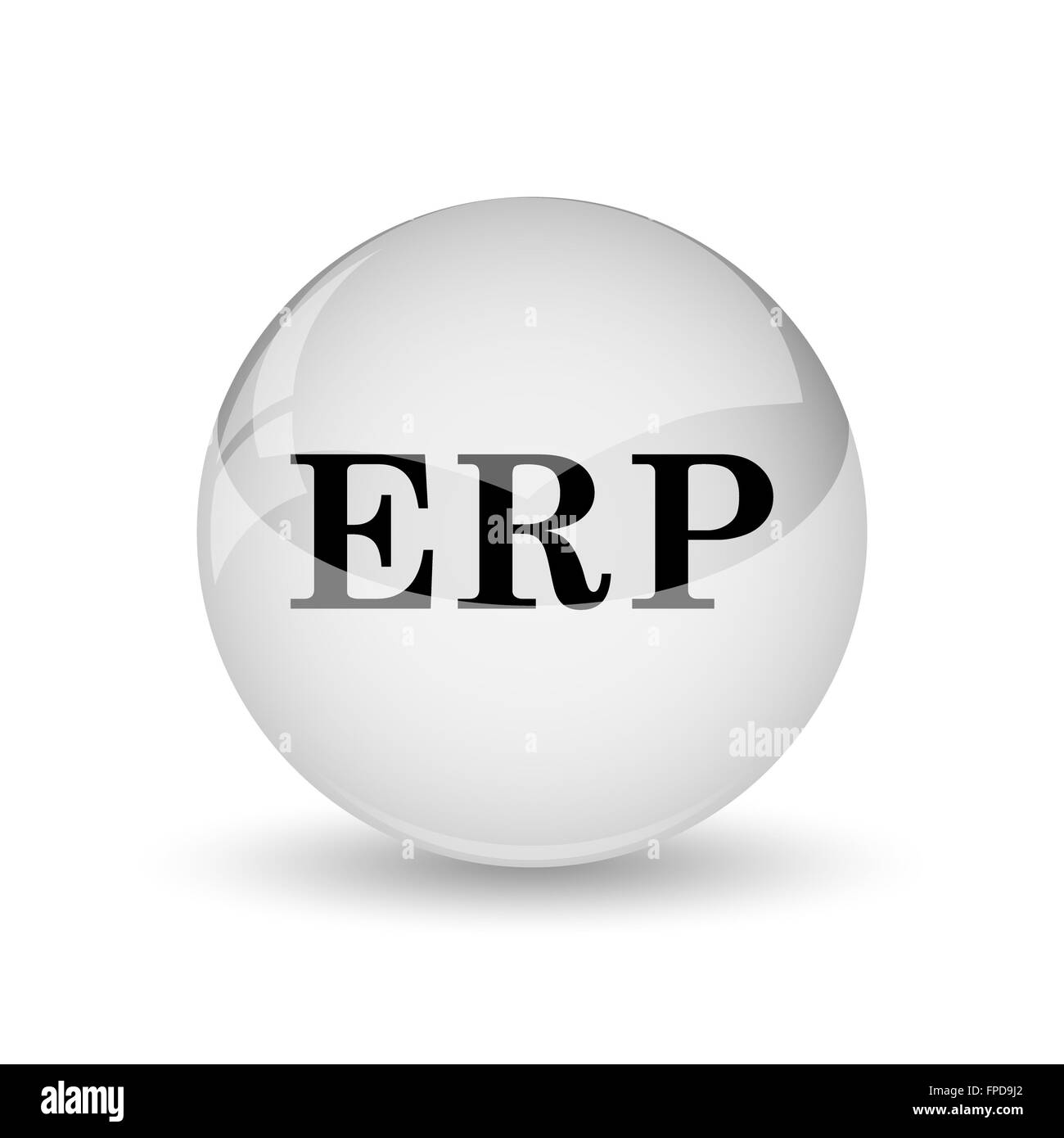 ERP icon. Internet button on white background Stock Photo - Alamy
