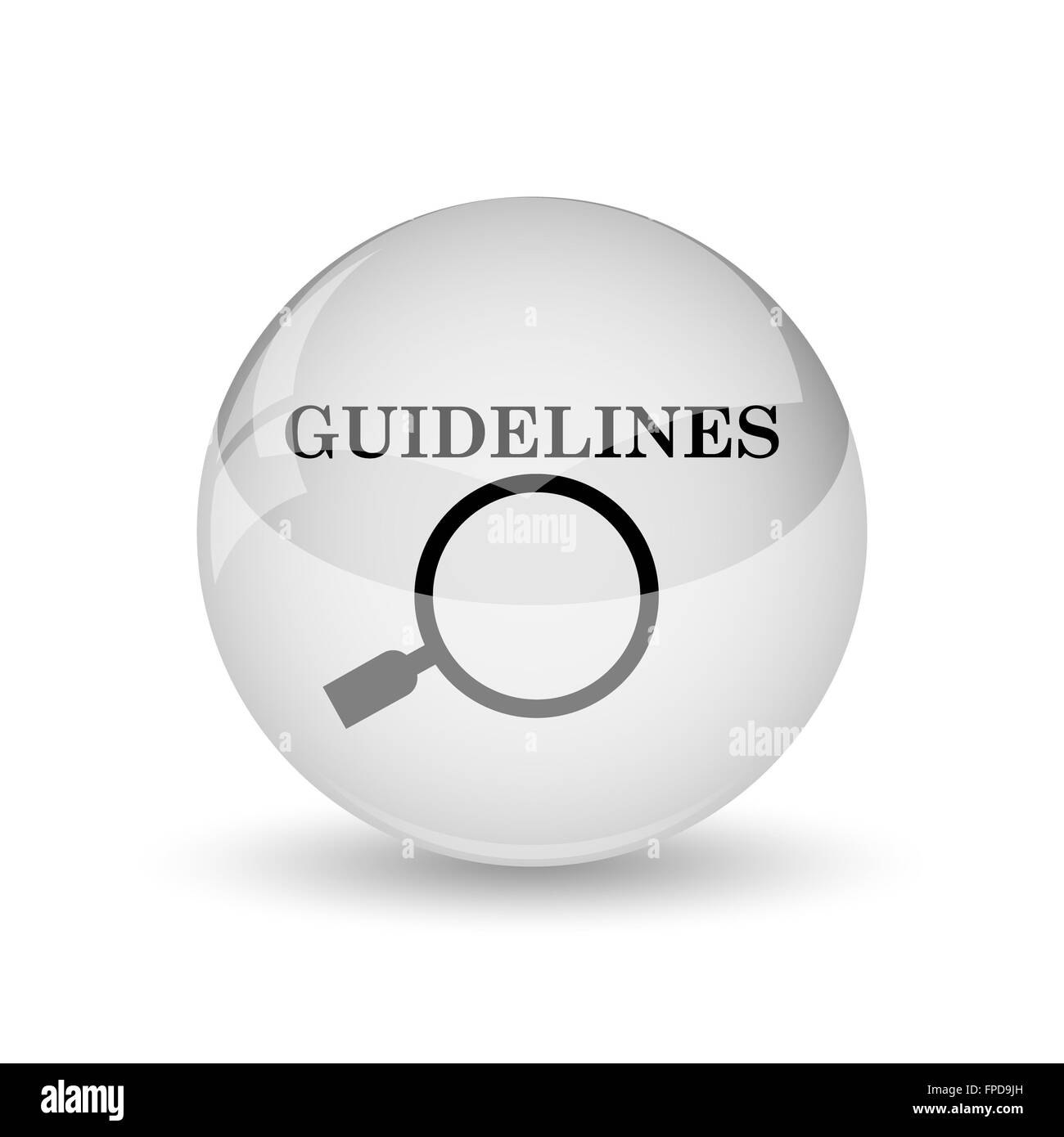 Guidelines icon. Internet button on white background Stock Photo - Alamy
