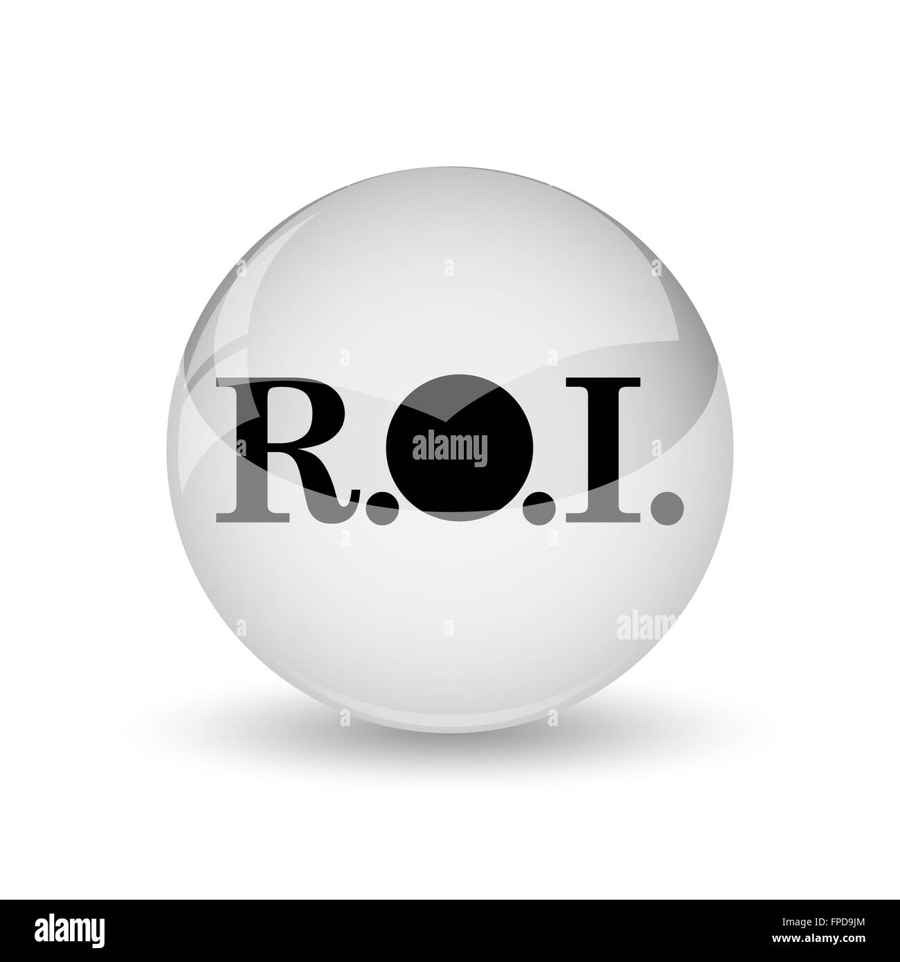 ROI icon. Internet button on white background Stock Photo - Alamy
