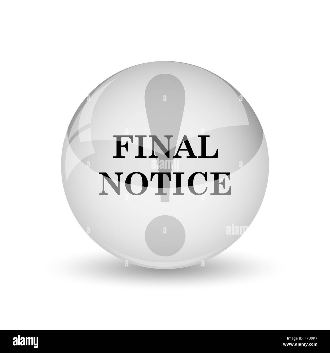 Final notice icon. Internet button on white background Stock Photo - Alamy