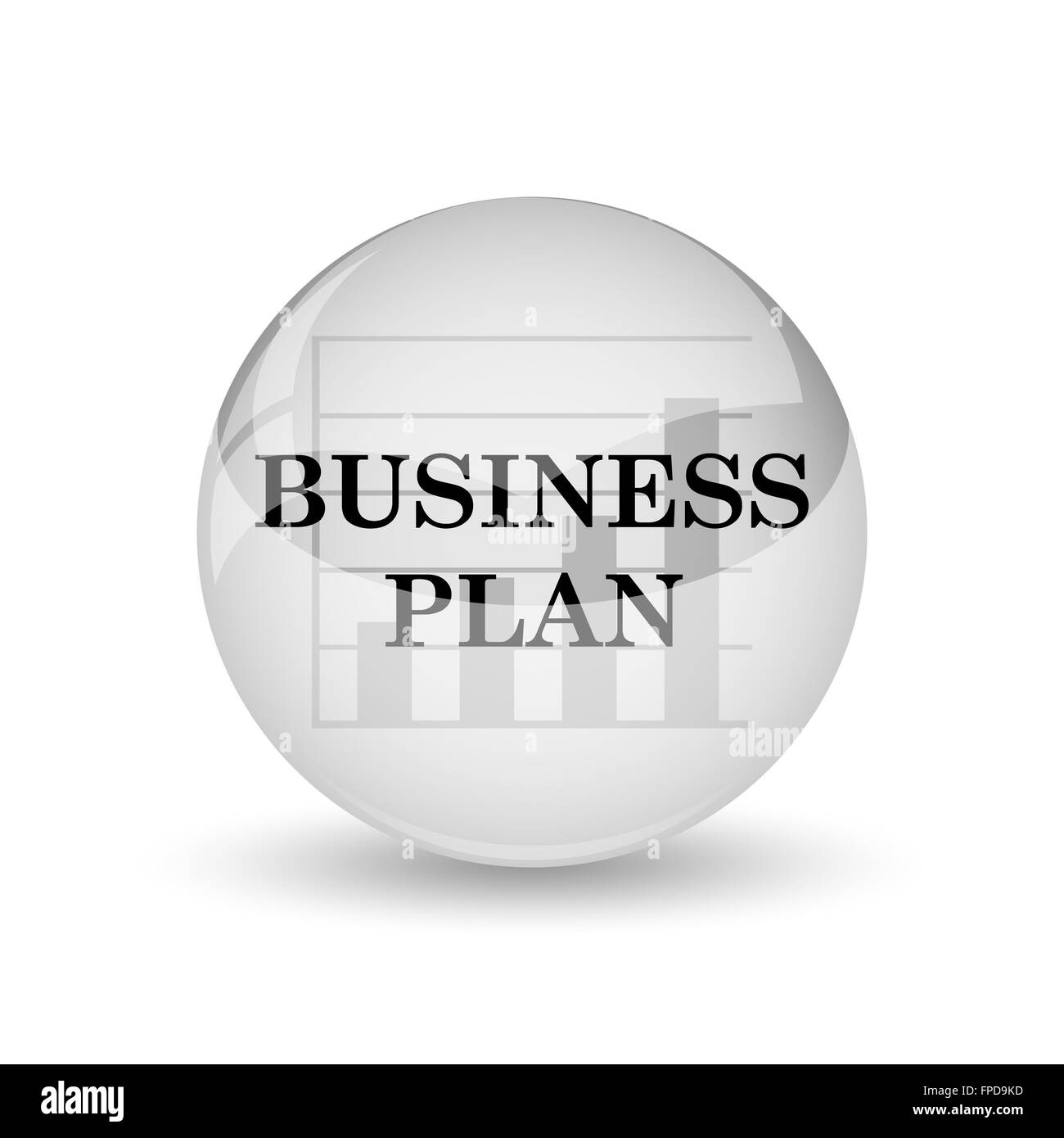 Business plan icon. Internet button on white background Stock Photo - Alamy