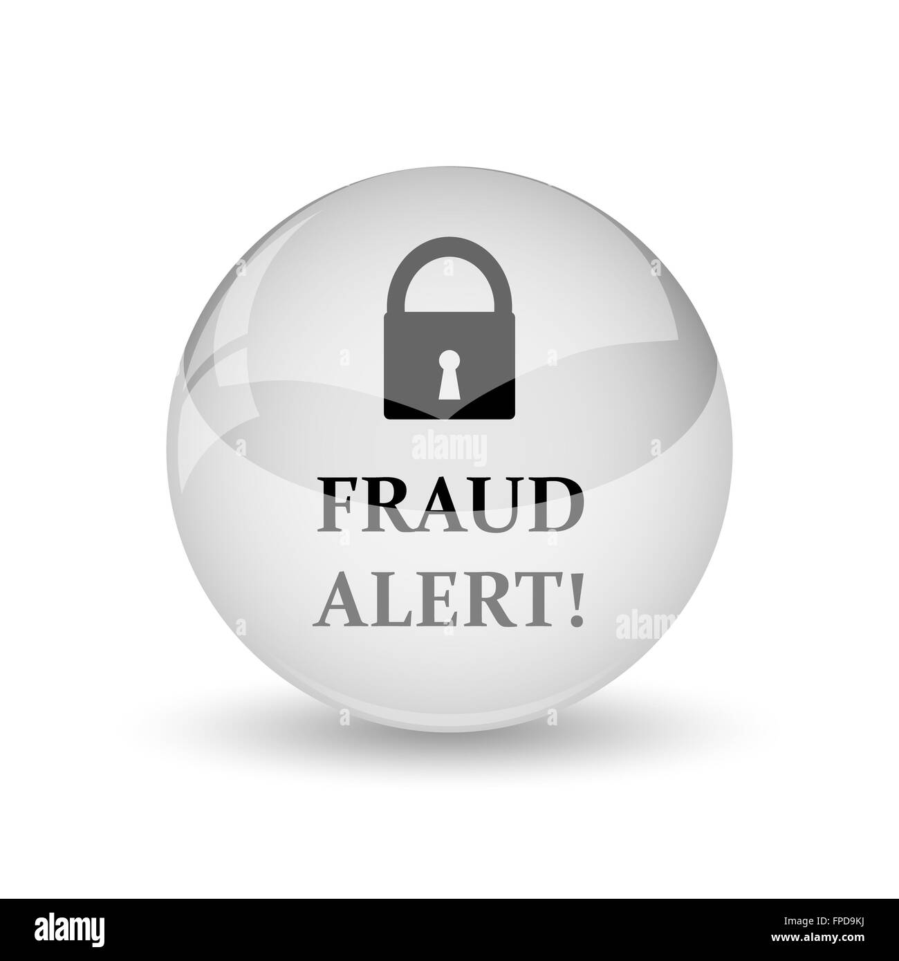 Fraud alert icon. Internet button on white background Stock Photo - Alamy