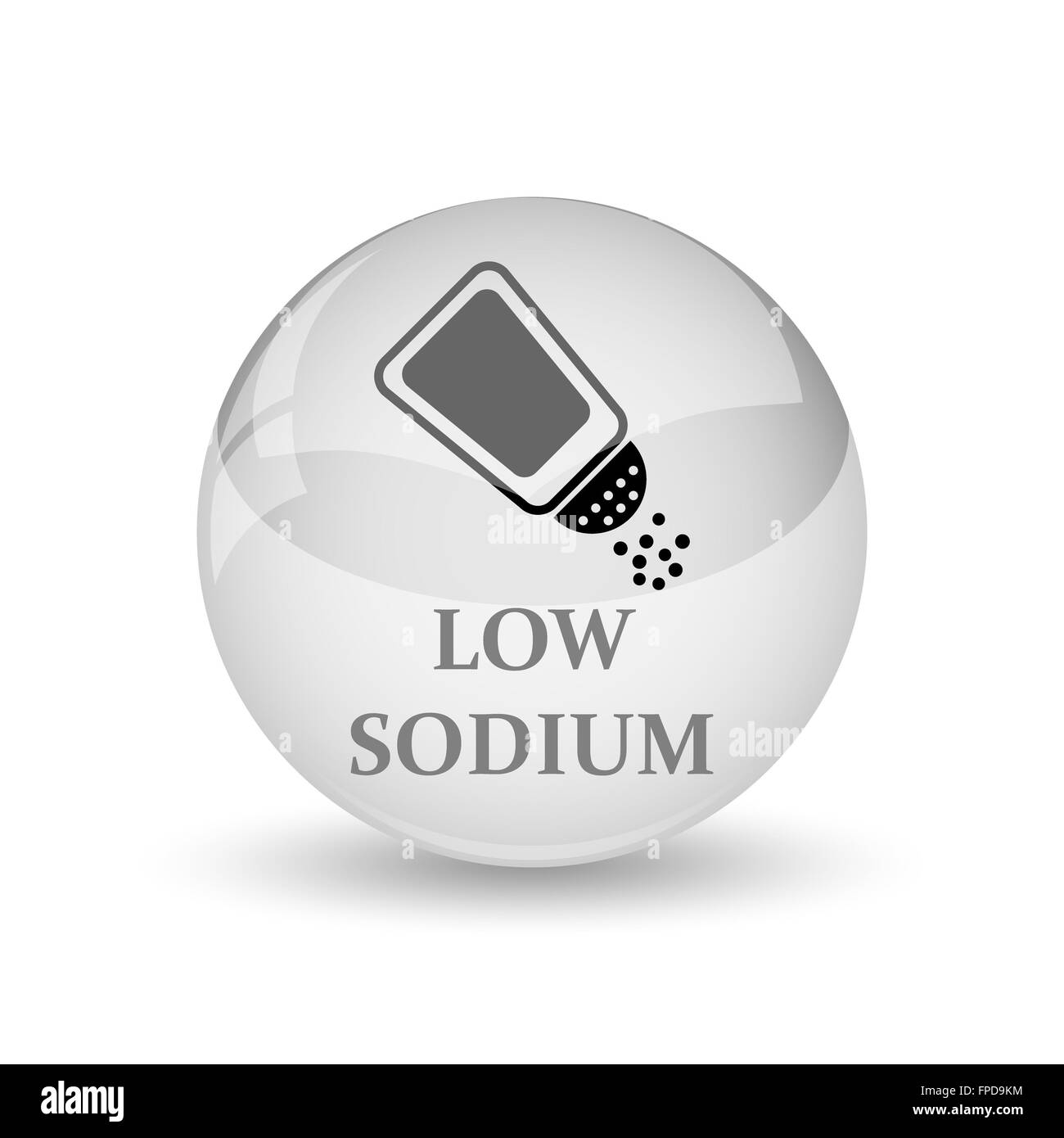 Low sodium icon. Internet button on white background Stock Photo - Alamy
