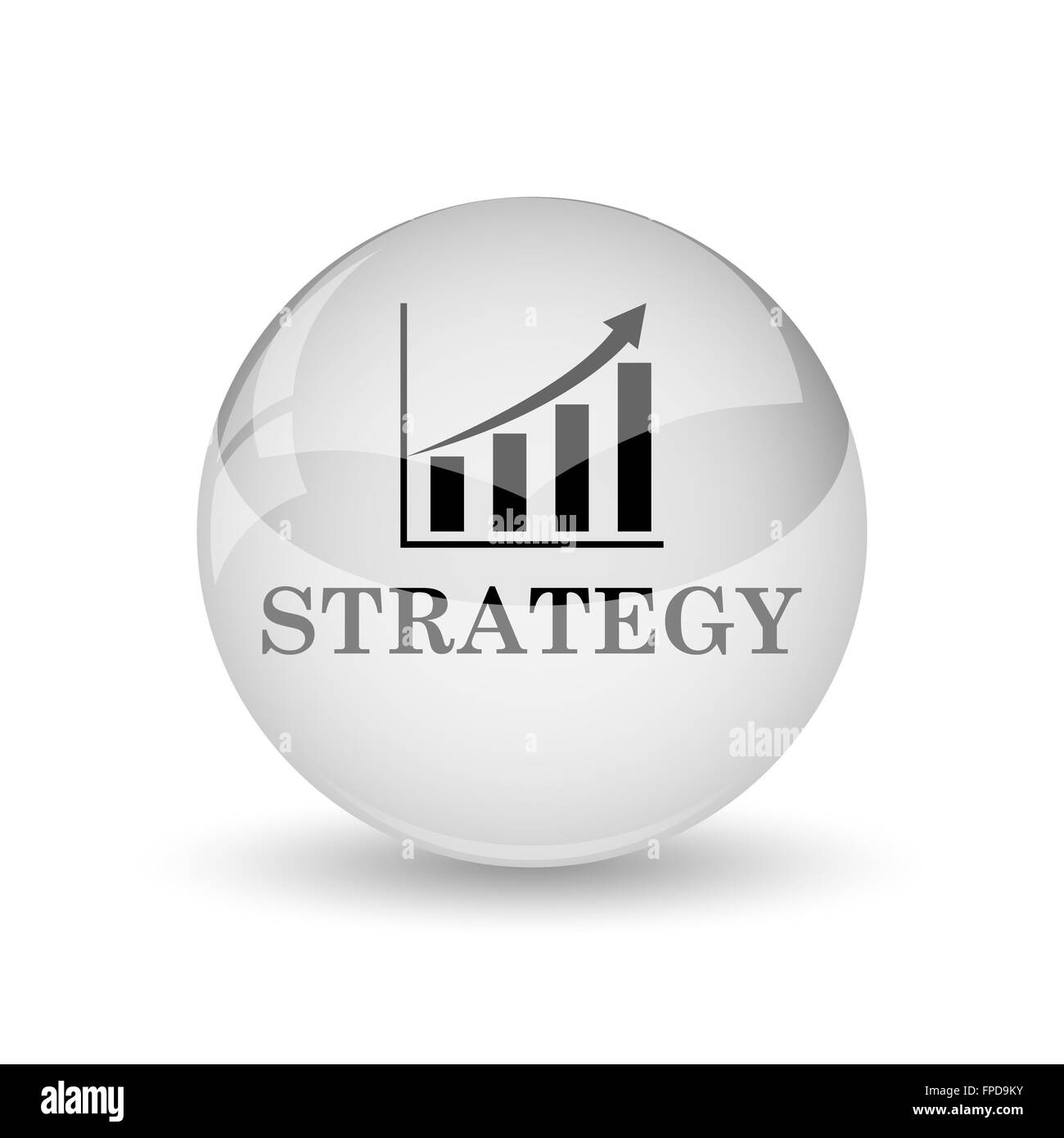 Strategy icon. Internet button on white background Stock Photo - Alamy