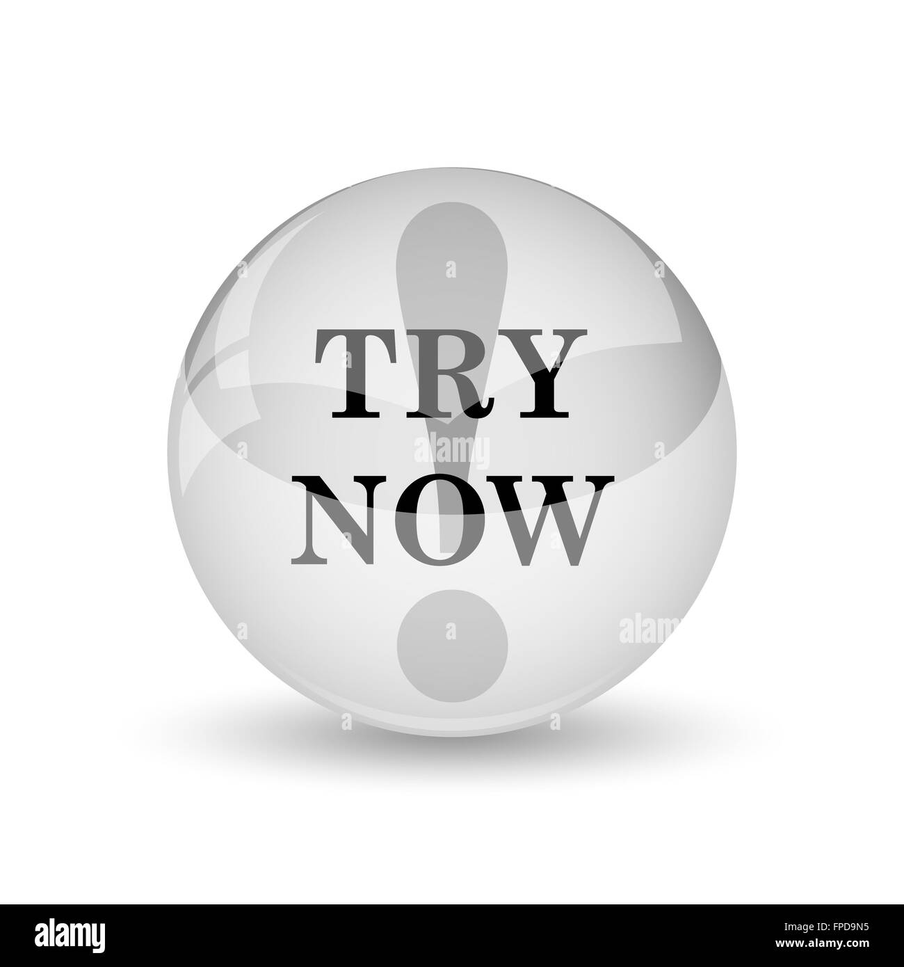 Try now icon. Internet button on white background Stock Photo - Alamy