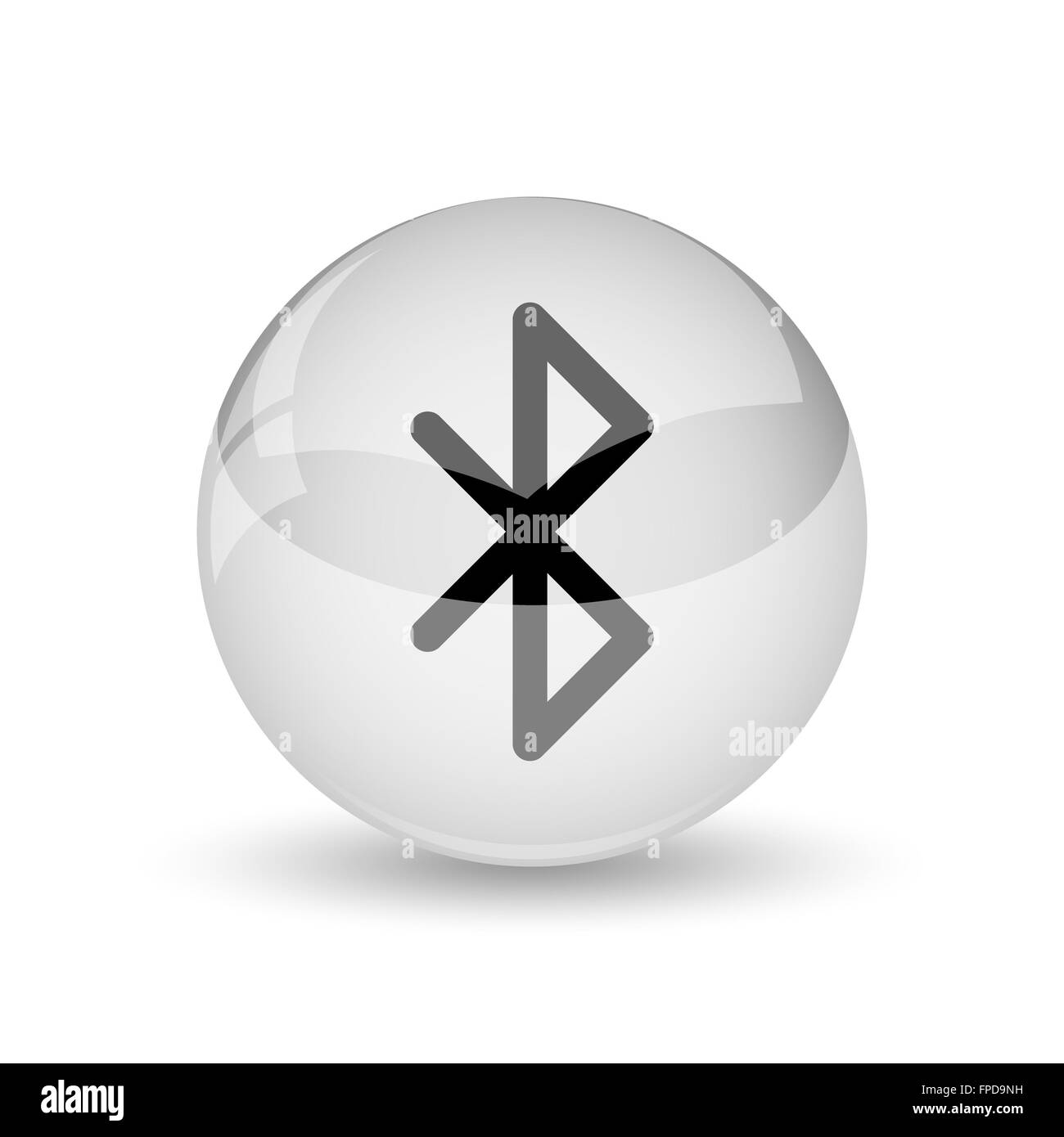 Bluetooth icon. Internet button on white background Stock Photo - Alamy