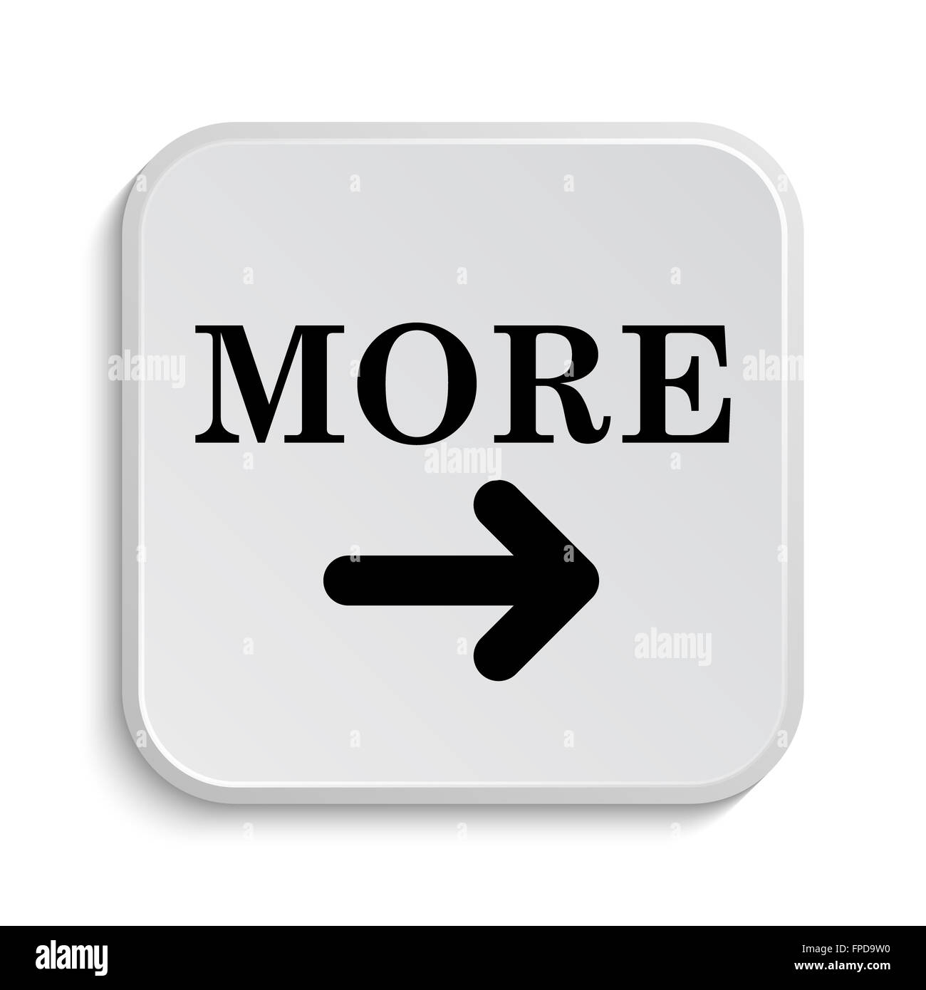 More icon. Internet button on white background Stock Photo - Alamy