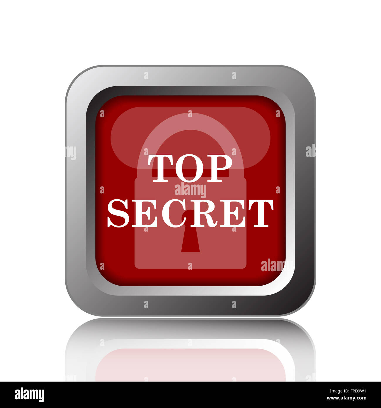 Top secret icon. Internet button on white background Stock Photo - Alamy